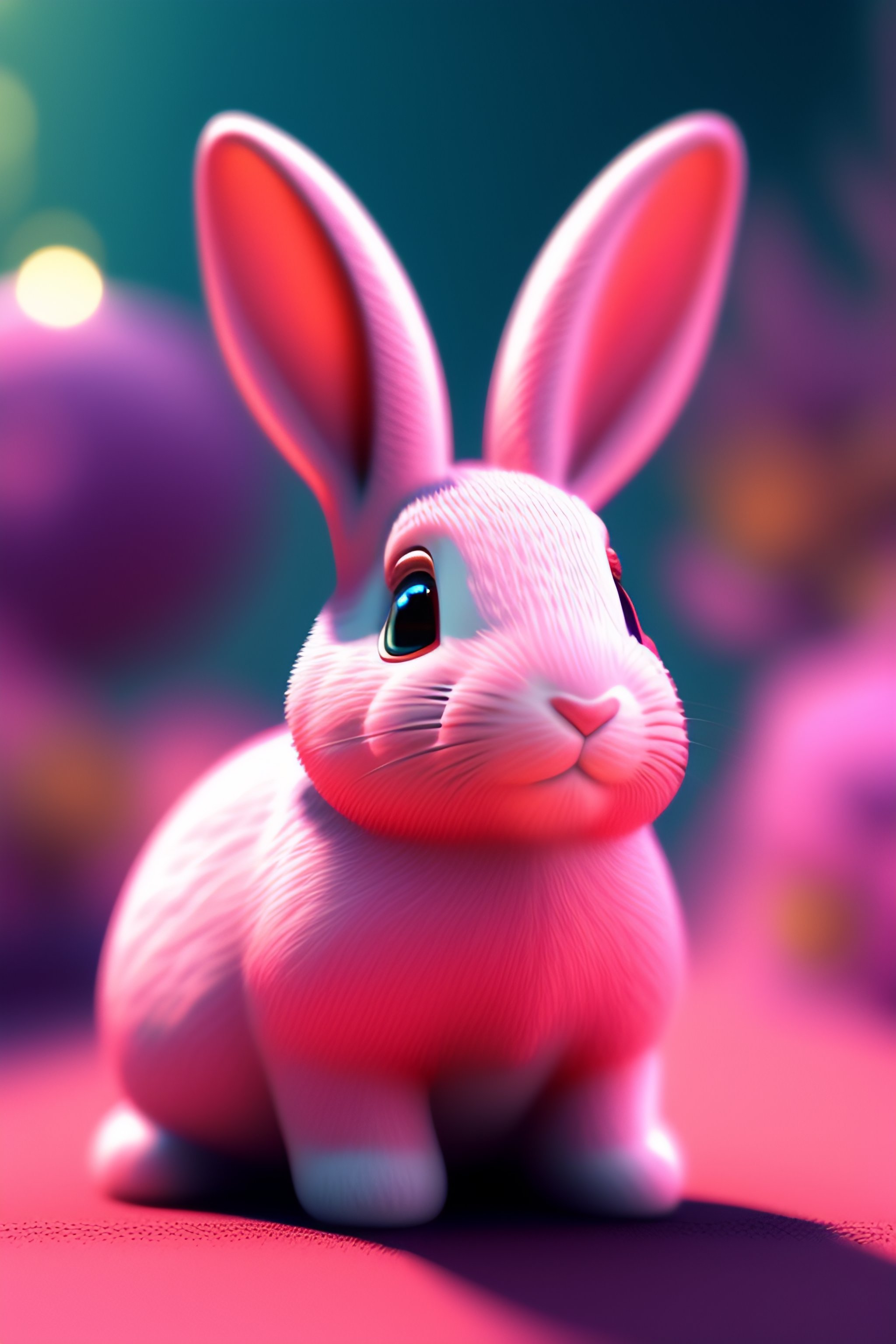 Lexica - Siggraph pink stanford bunny, highly realistic, 8k