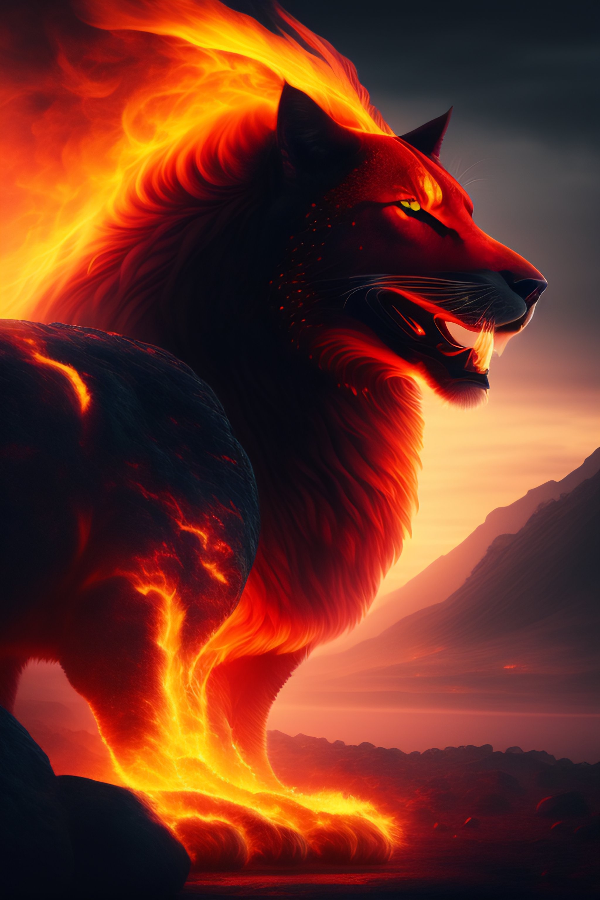 Lexica - Fire beast, lava