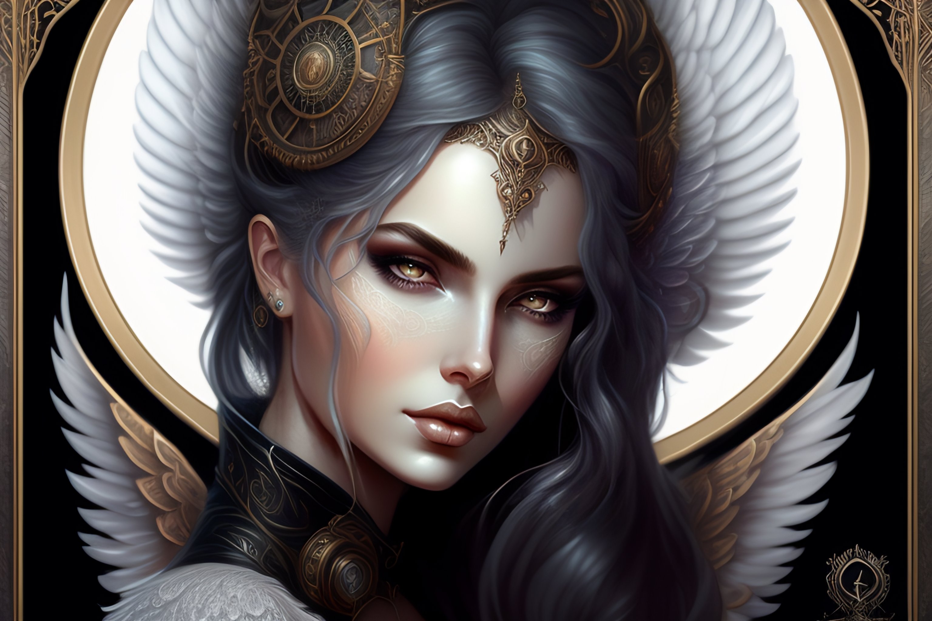 Lexica - Gothic angel in the style of Charlie Bowater, fine art ...