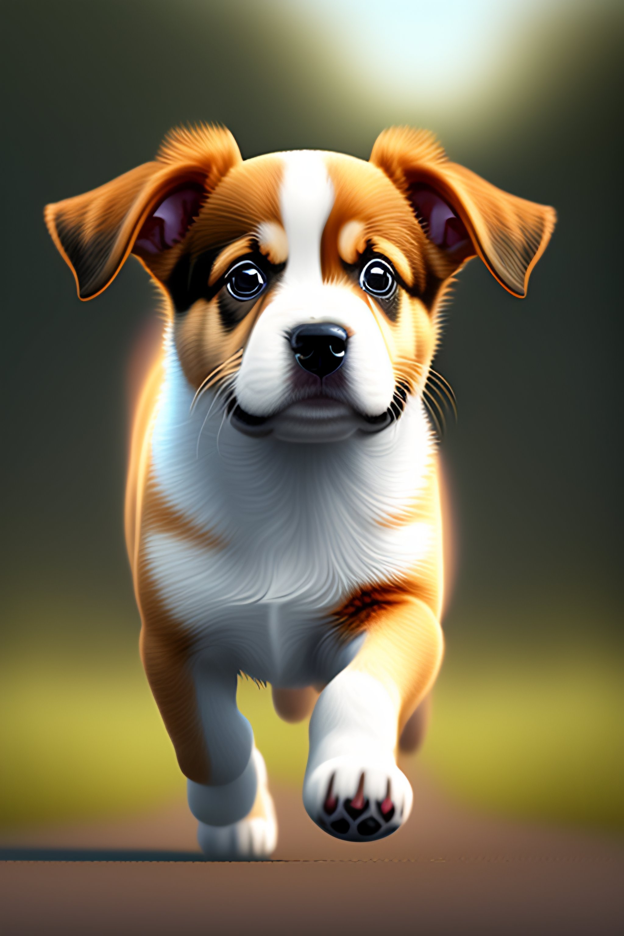Cute Running Puppy