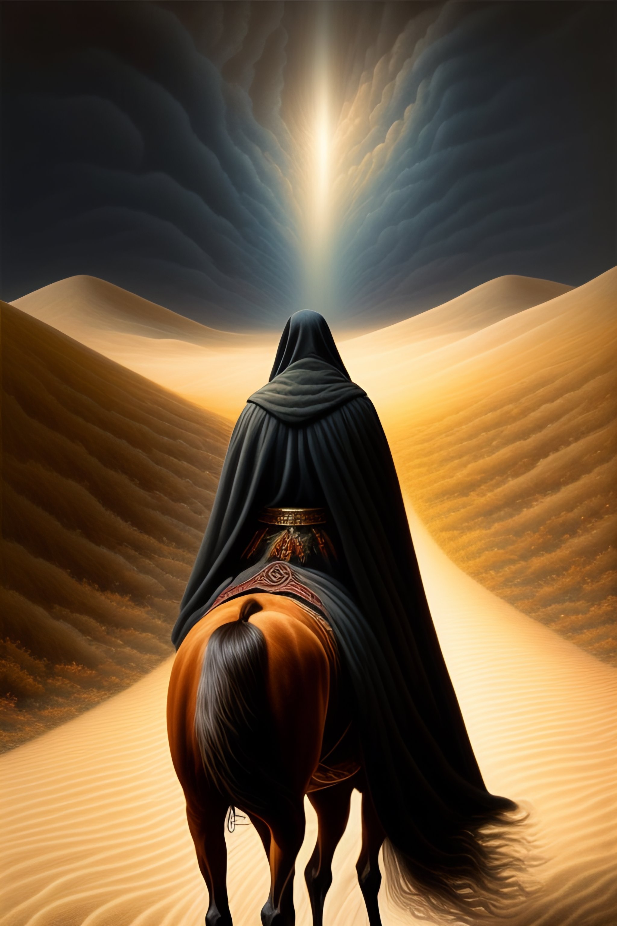 Lexica - Grim reaper riding a white horse on the dark valley of dead by ...