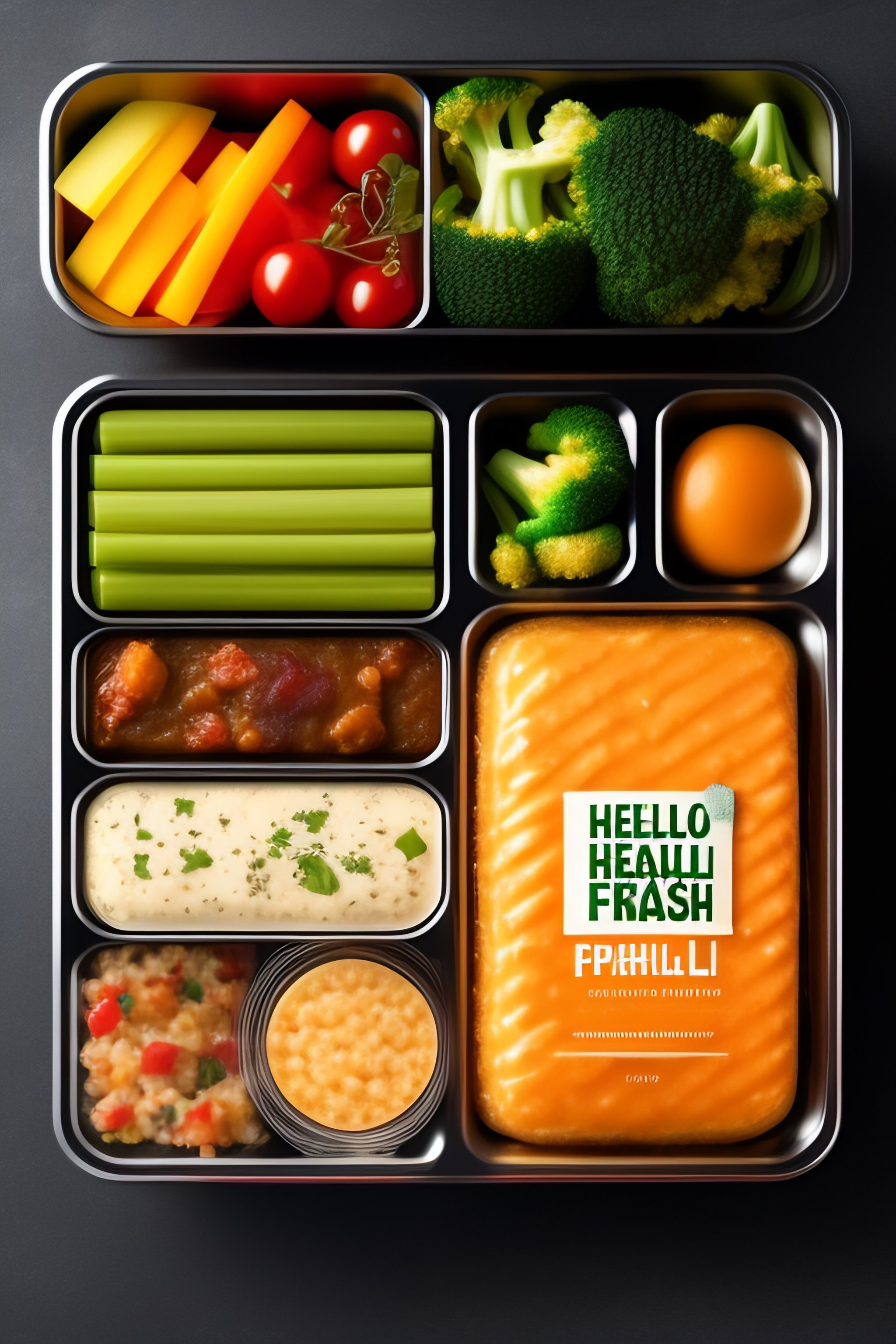 Lexica - Graphic design branded meal kit like Hello Fresh