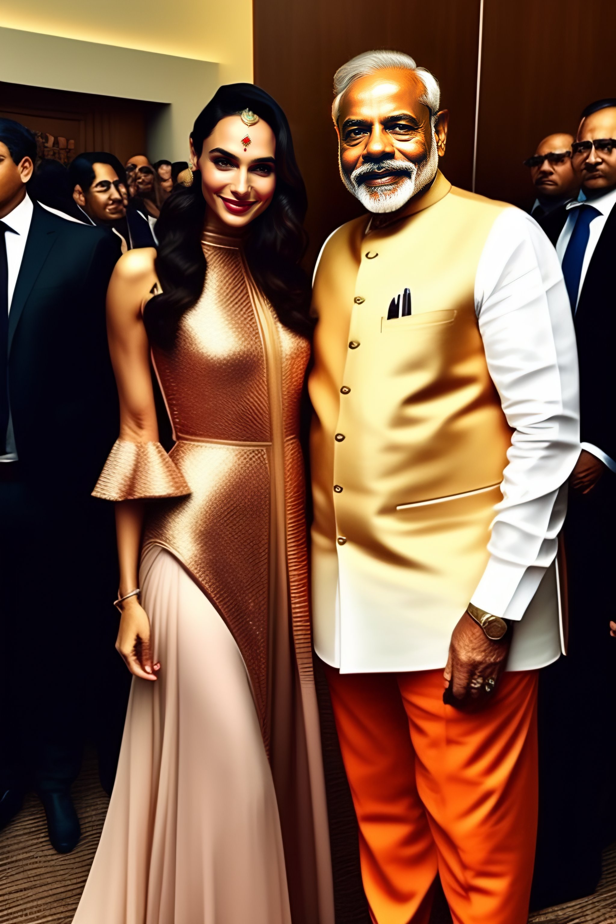 Lexica - Gal gadot with Narendra Modi