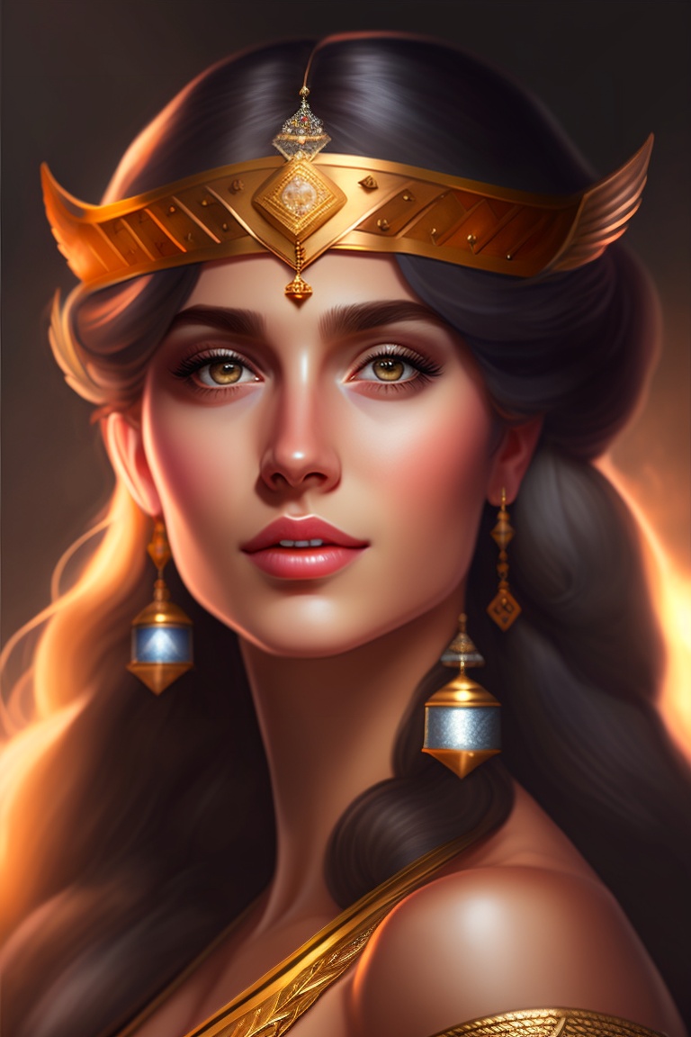 Lexica - Athena as a Greek goddess, portrait, DND style, realism, black ...