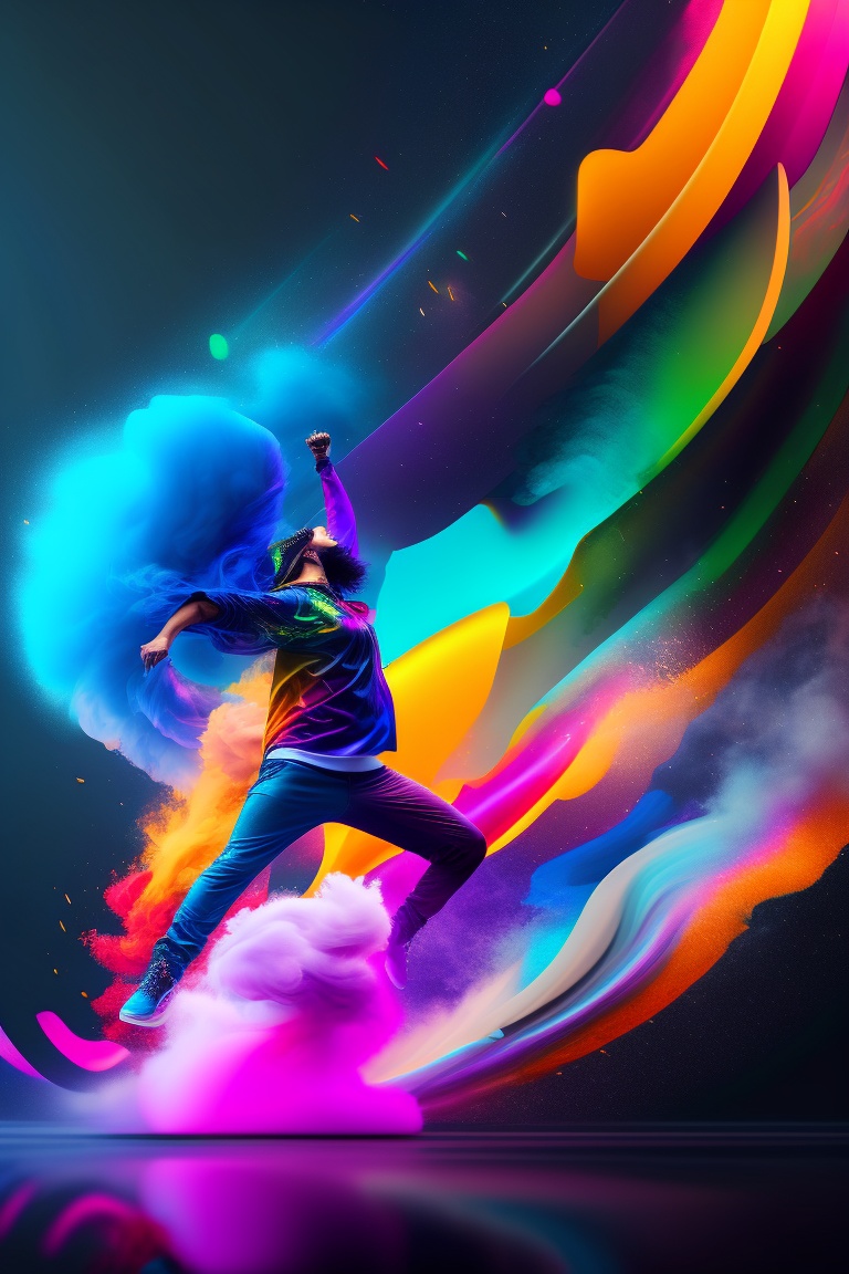 Lexica - Crazy hip hop dance 8k wallpaper, smoke colorful, fusion of ...