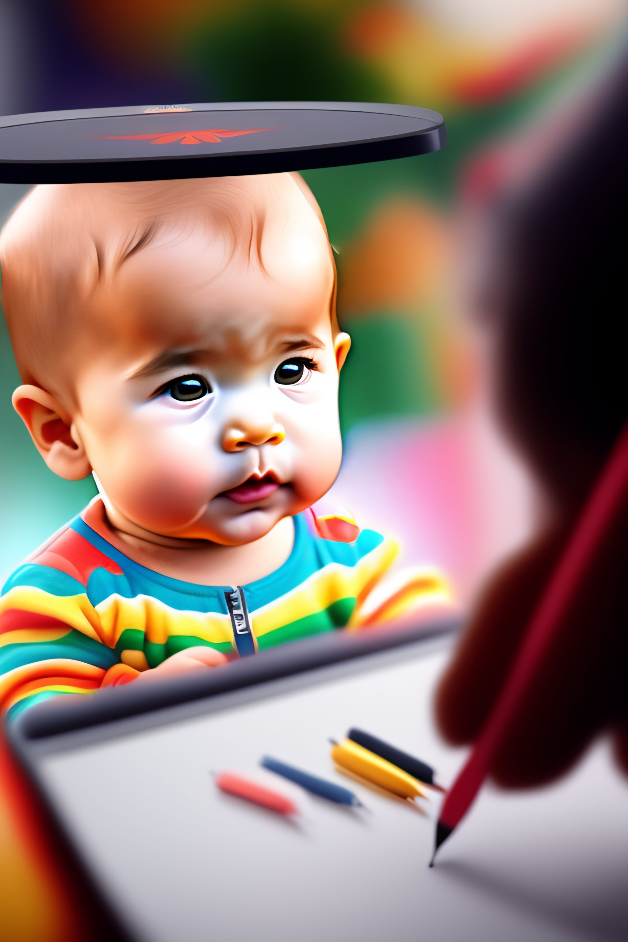 Lexica - A baby's awkward cray online drawing of good friends