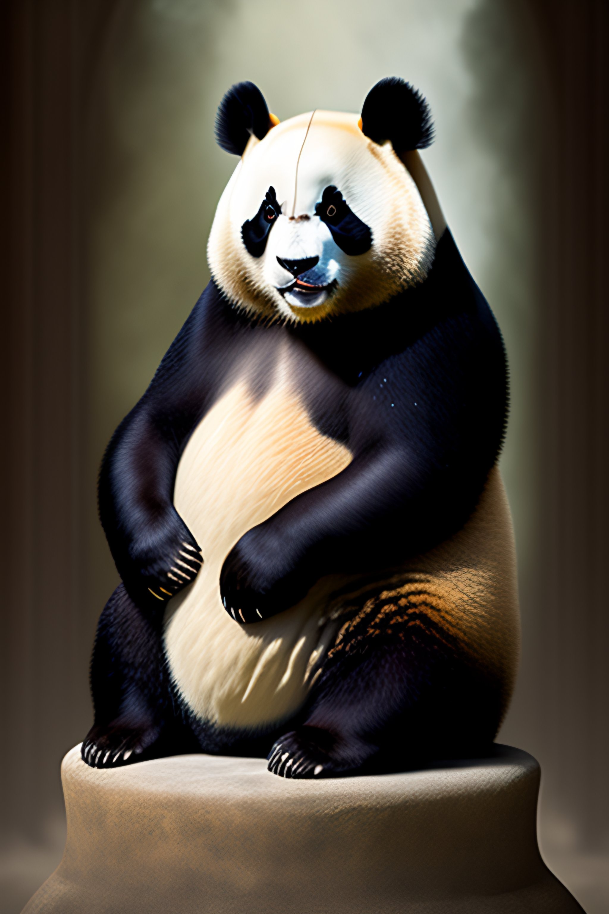 Lexica - Portrait of a panda as a king
