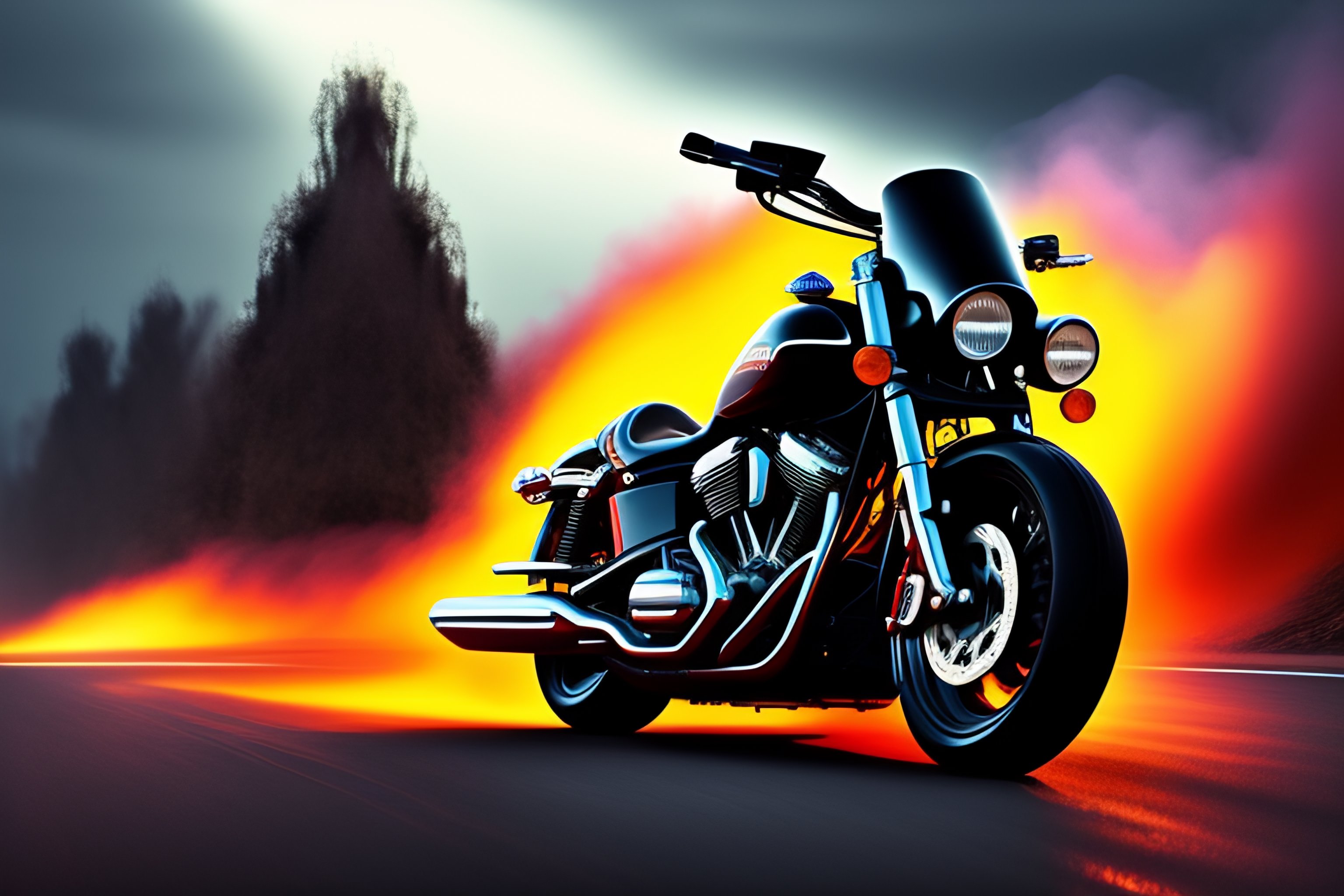 Lexica - Terminator motorcycle futurist dark style