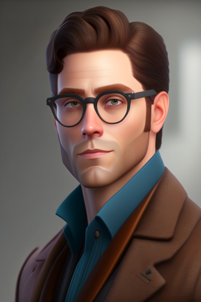 Lexica - Mer, 35 years old, white-skinned, with short hair, circular ...