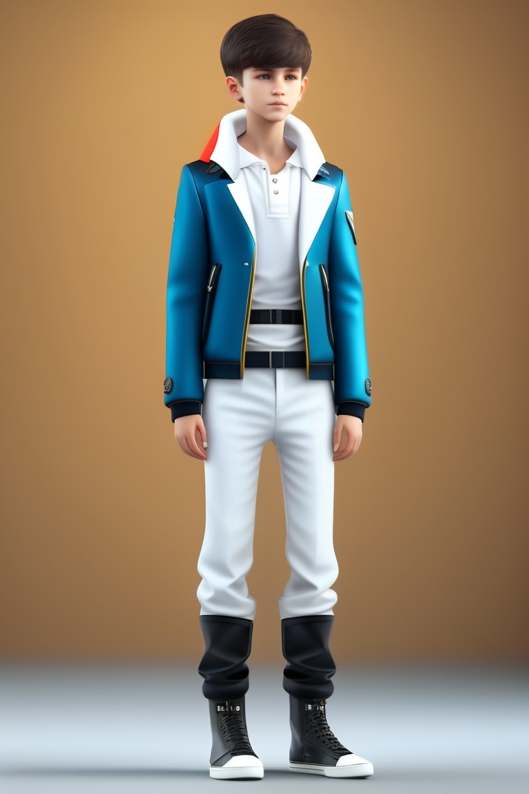 Lexica - White skinny boy, full height, high quality, Juni style ...