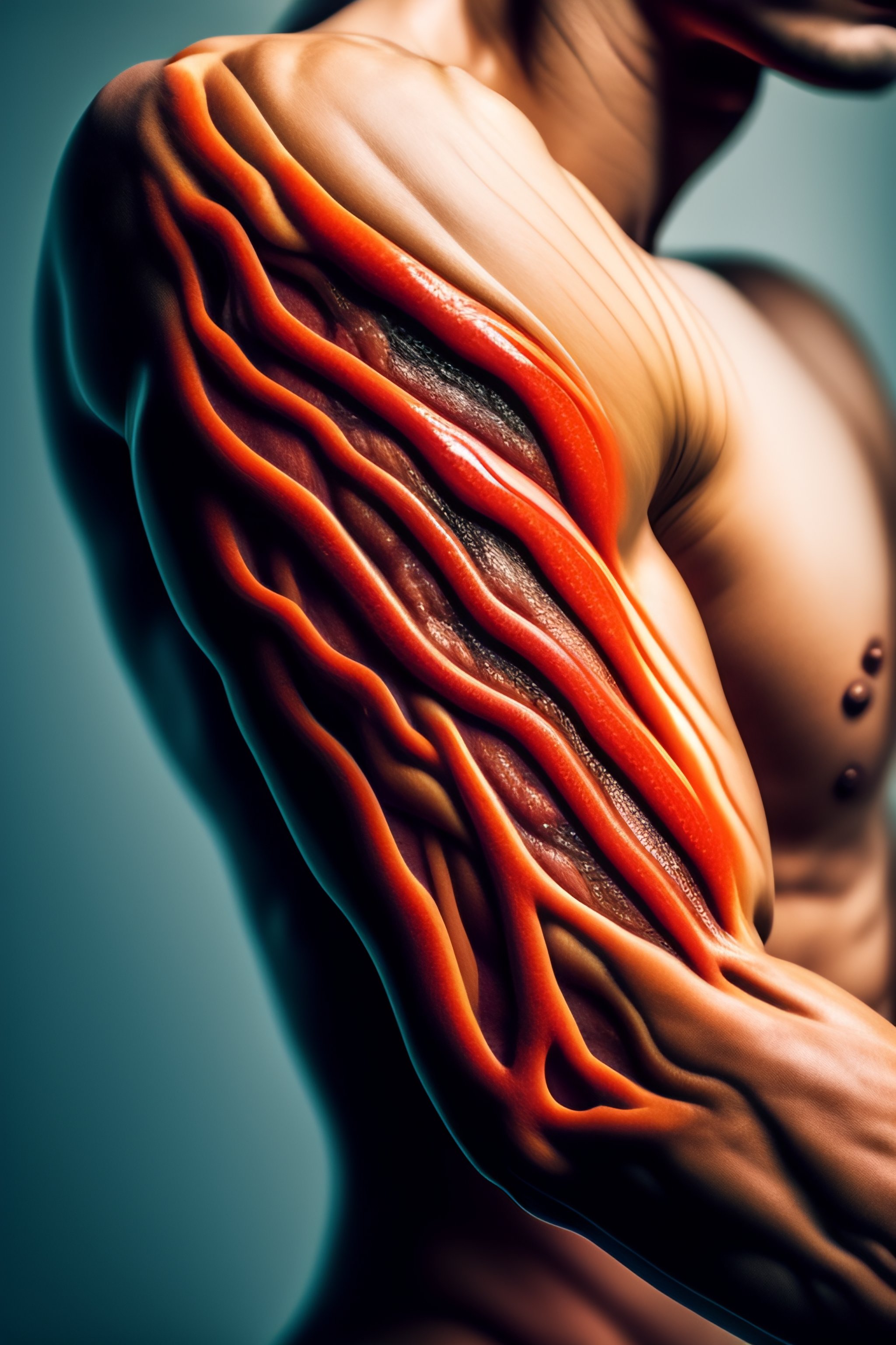 Lexica - Closeup photograph of human man forearm, skin, flesh, vascular ...