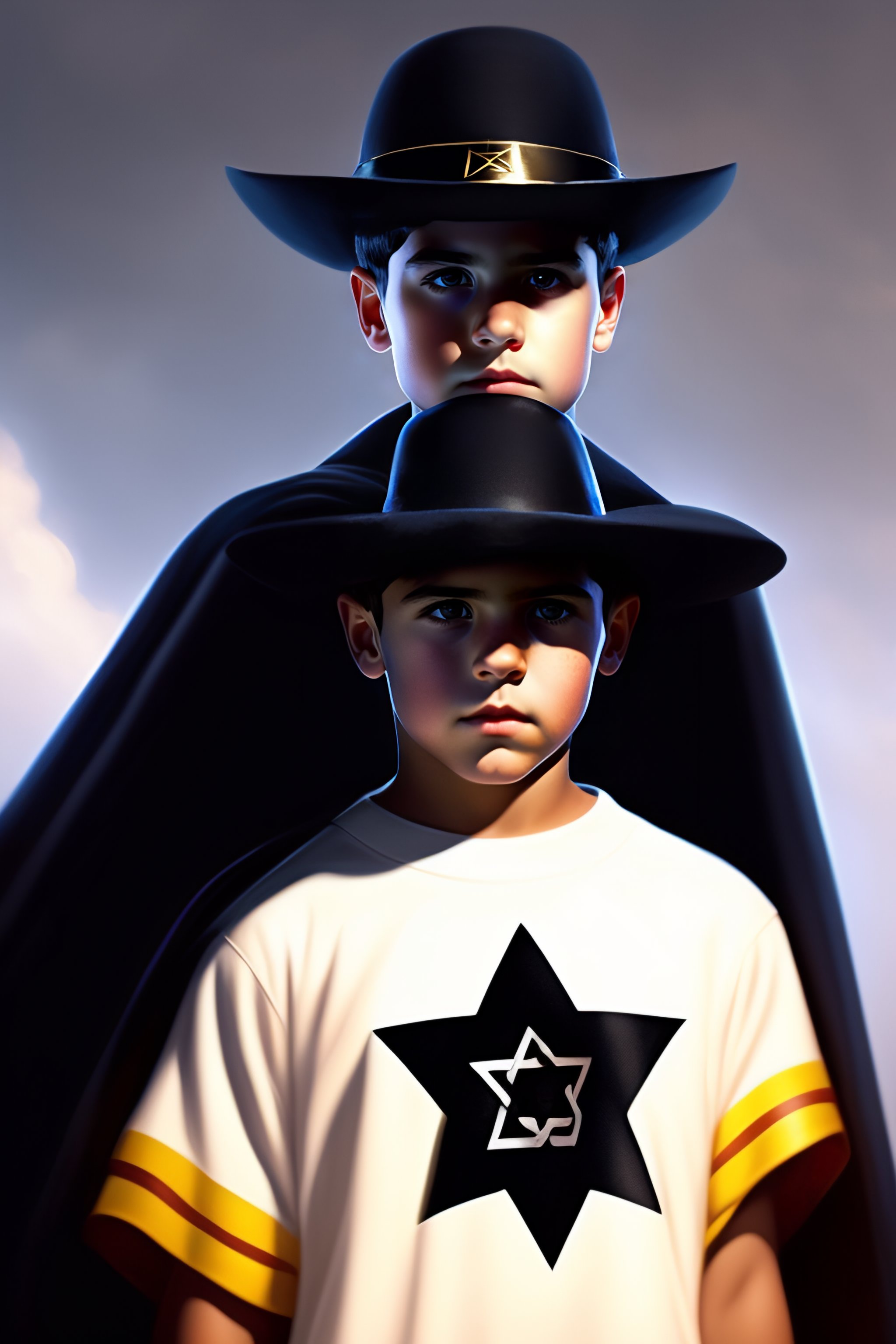 Lexica - An Israeli Jewish boy, ultra-Orthodox, superhero, wearing a ...