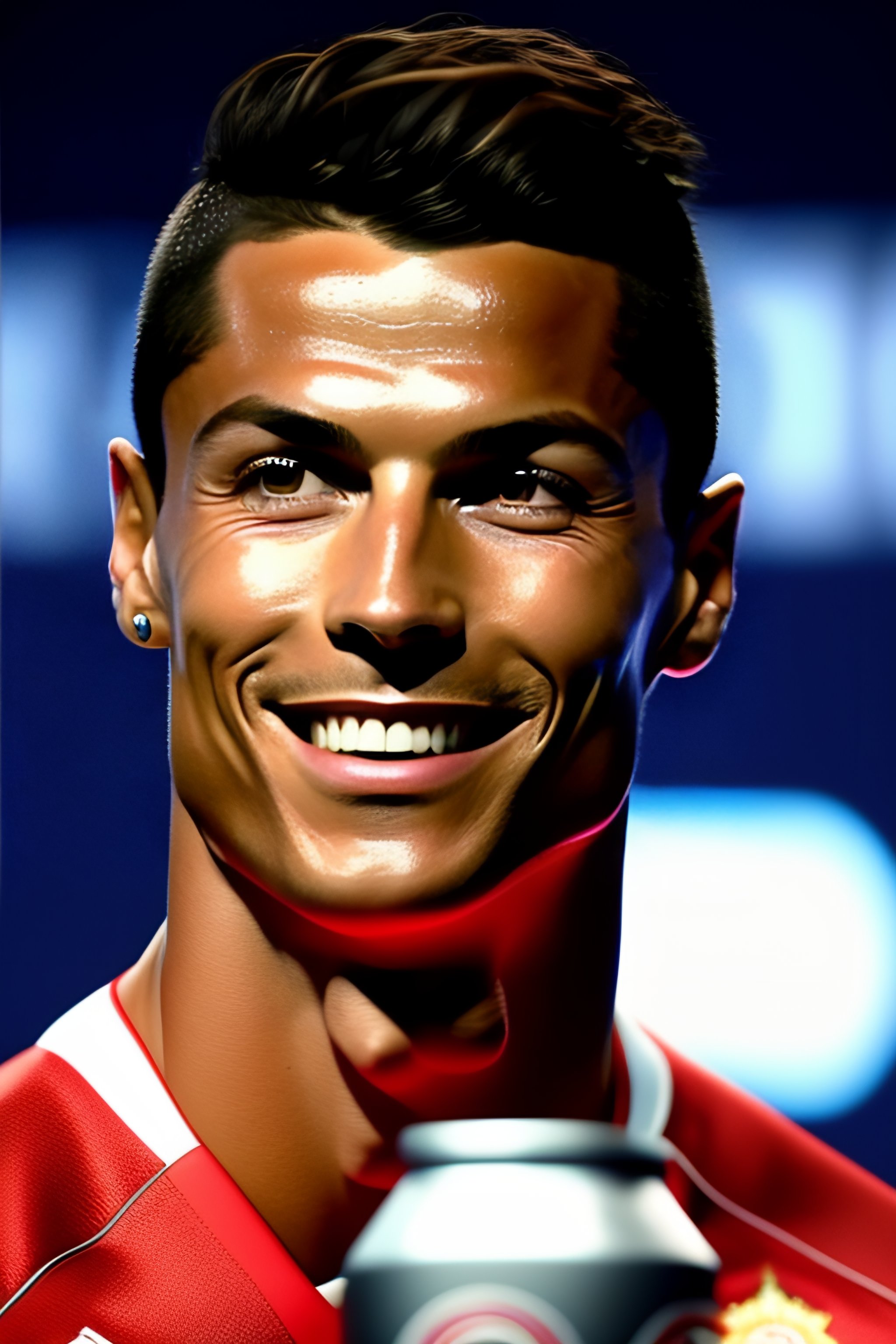 Lexica - Cristiano Ronaldo showing coca cola in hand, confident half ...