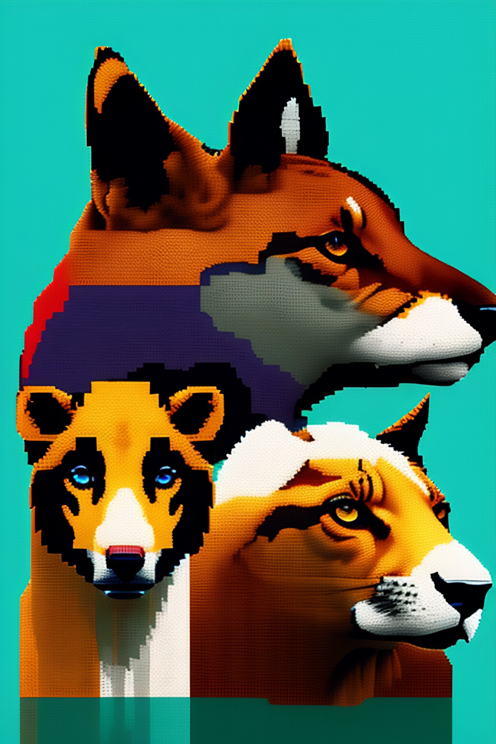 Lexica - Pixel art animal faces
