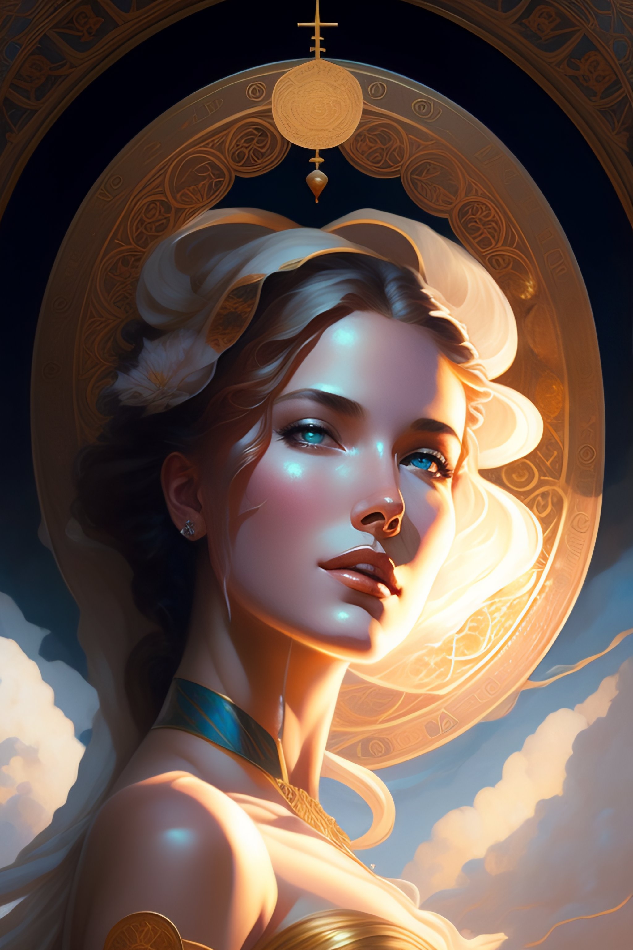 Lexica - The wheel of fortune floating in the heaven with sigil ...