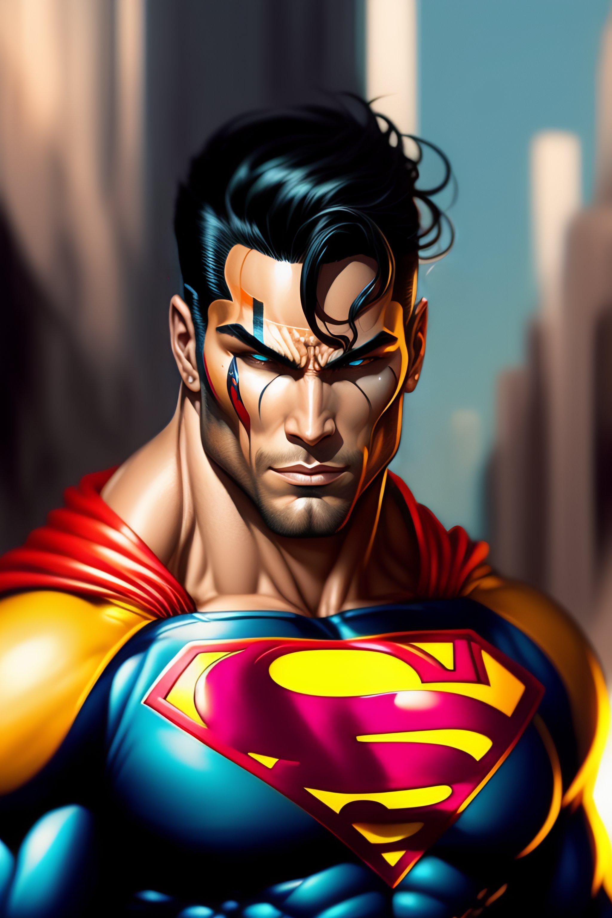 Lexica - Colorful!!! venom superman portrait by laurie greasley and ...