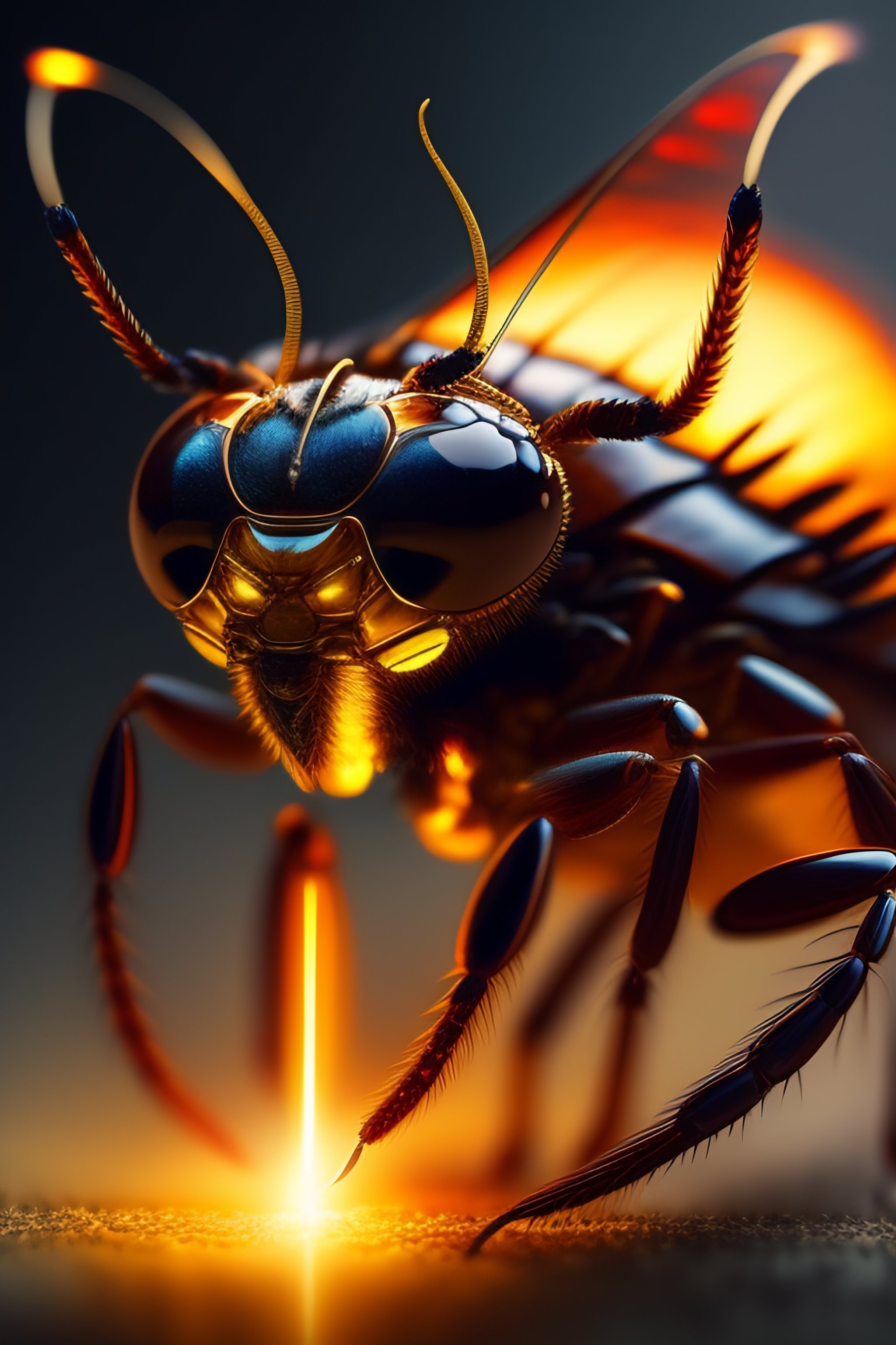 Lexica - Four armed insect humanoid weilding a sword made of light