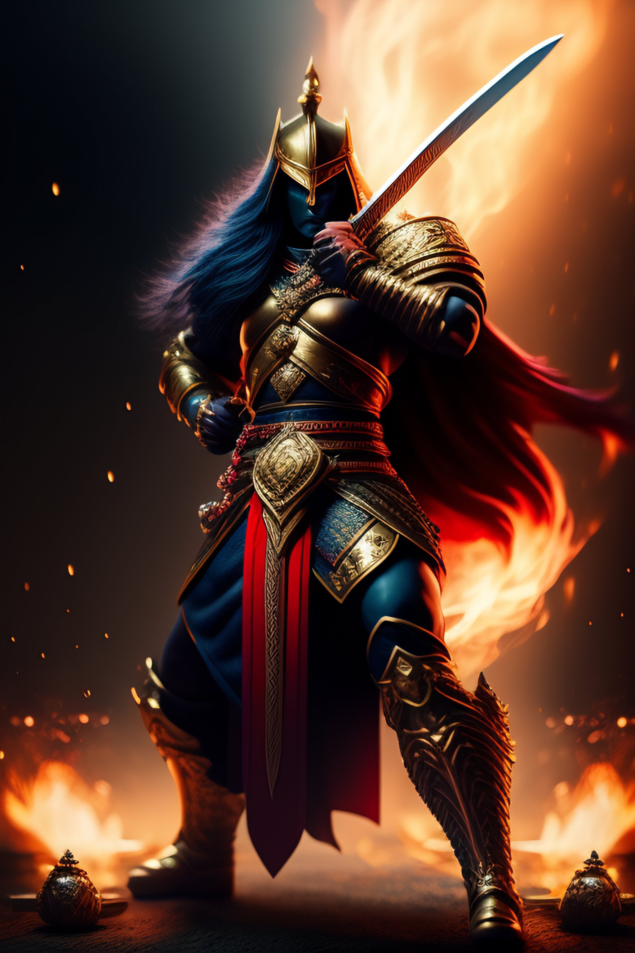 Lexica - Psychotic warrior fighting evil with a sword with the ...