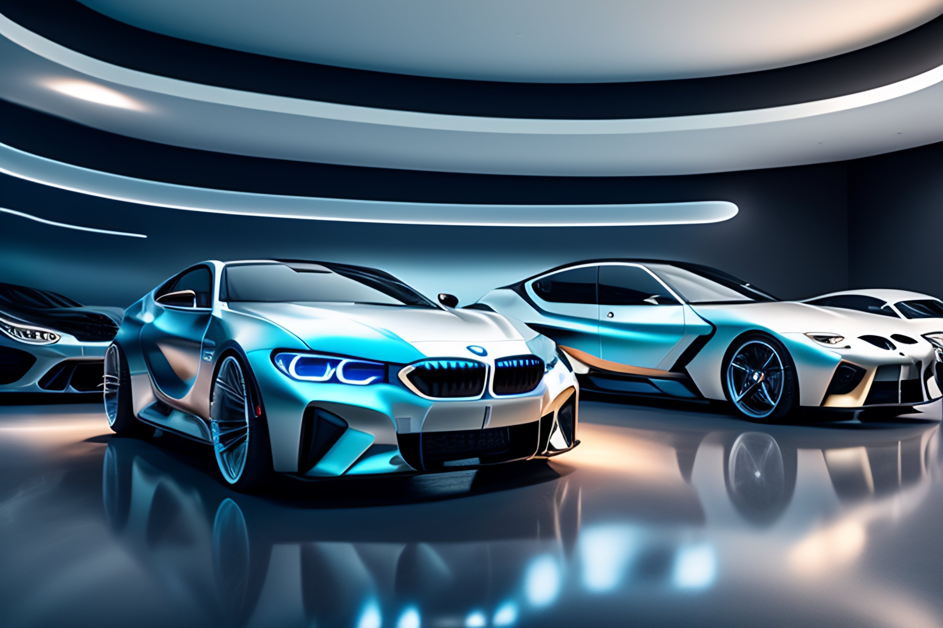 Lexica - Futuristic BMW Dealership in modern city