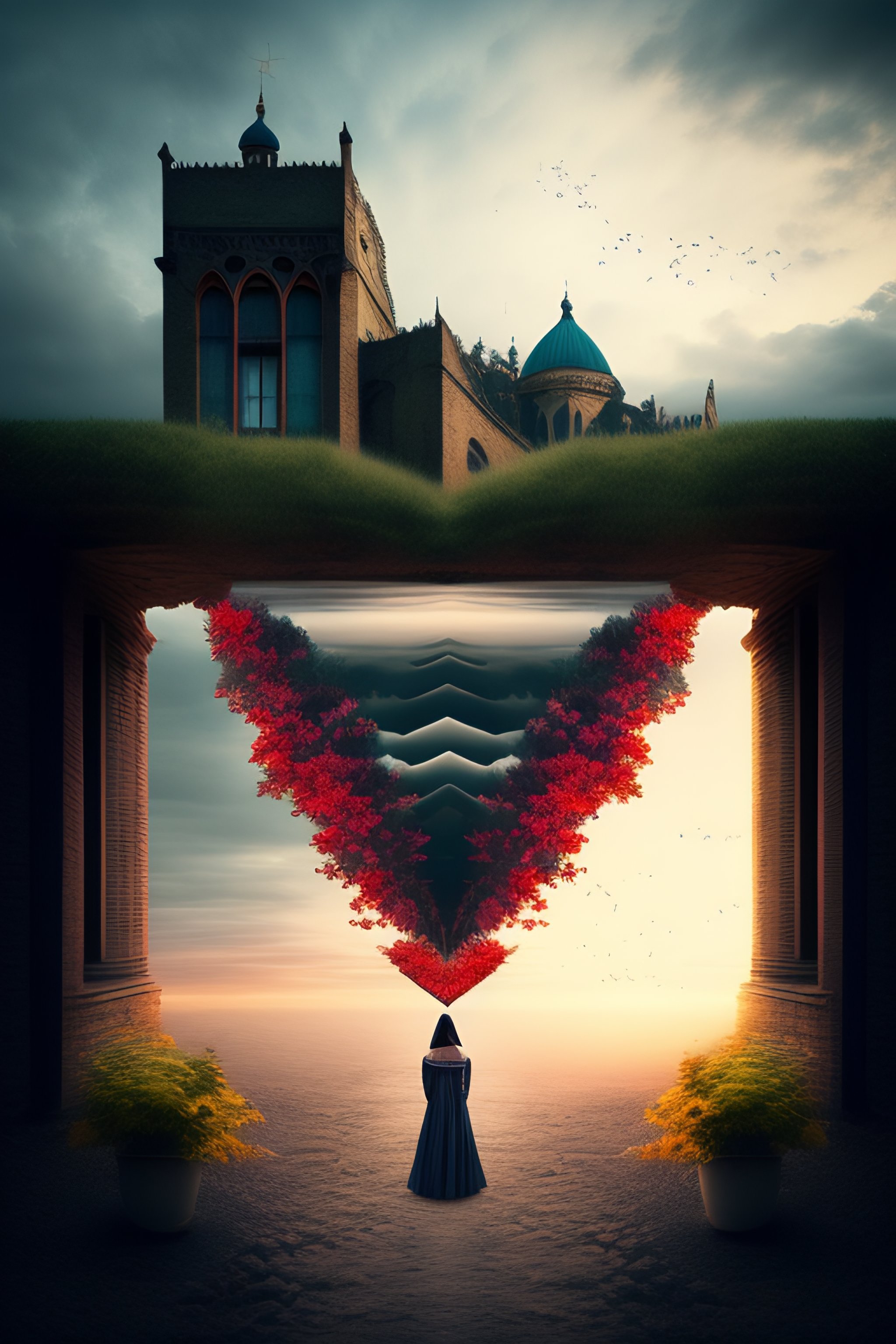 Lexica - Surrealism dark emotional and romantics paimt and brick double ...