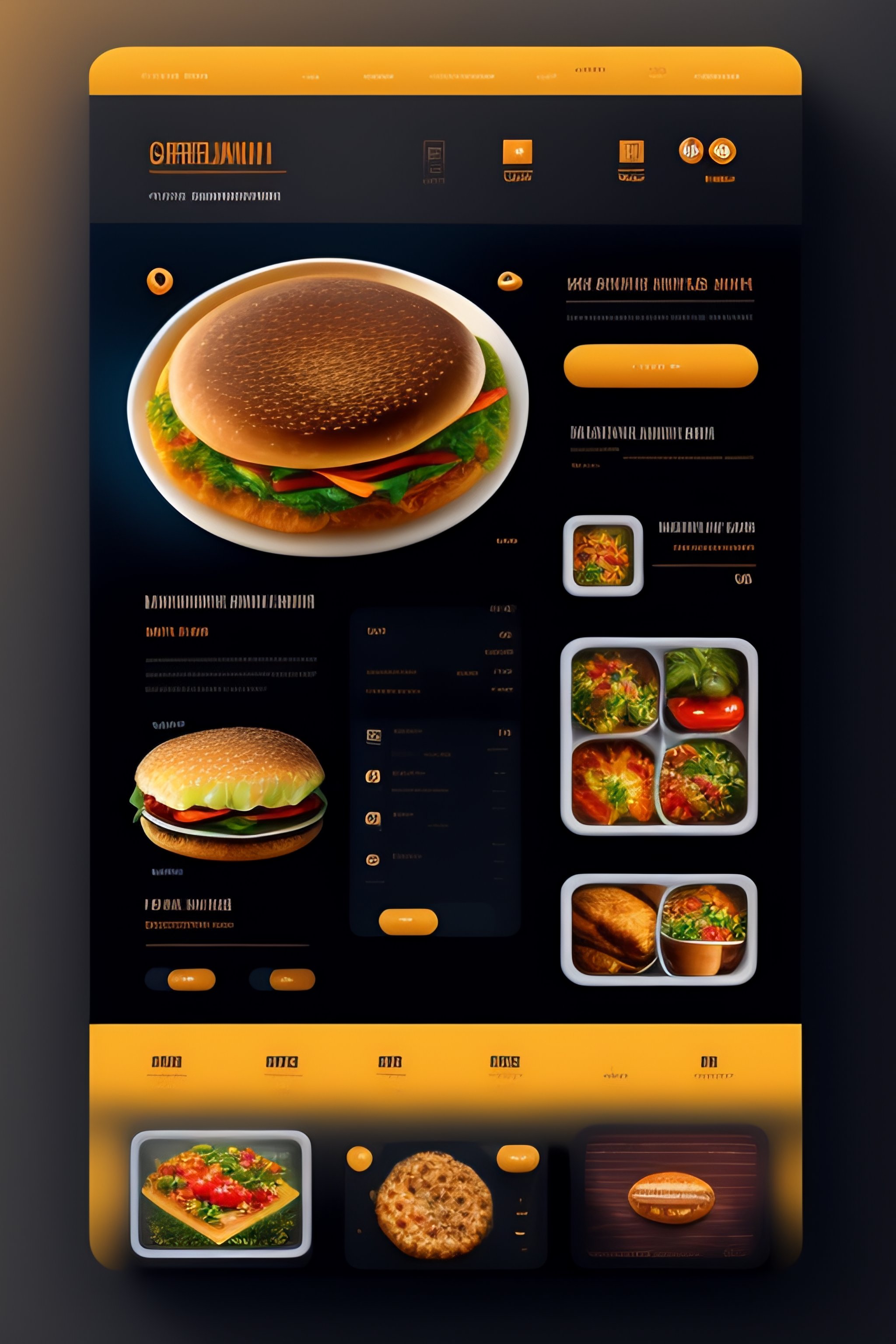 Lexica - UI design of a website, food, fastfood, user expereince ...