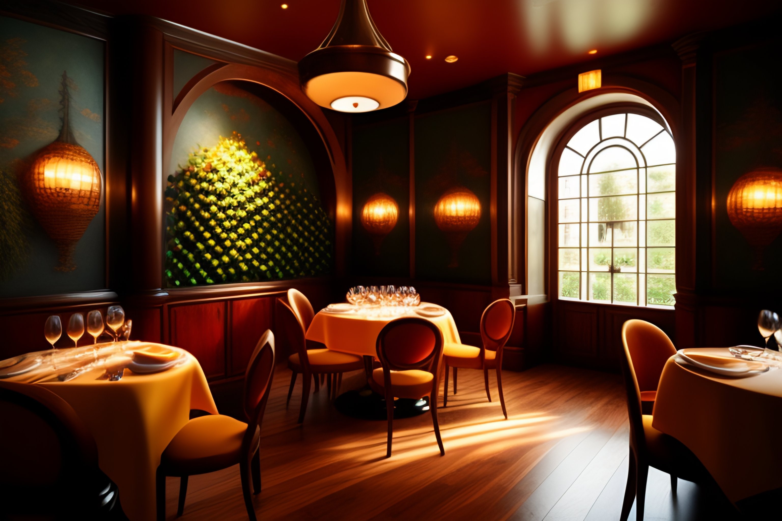 Lexica - Restaurant design::5, wine room, grape wine wall plants::4 ...