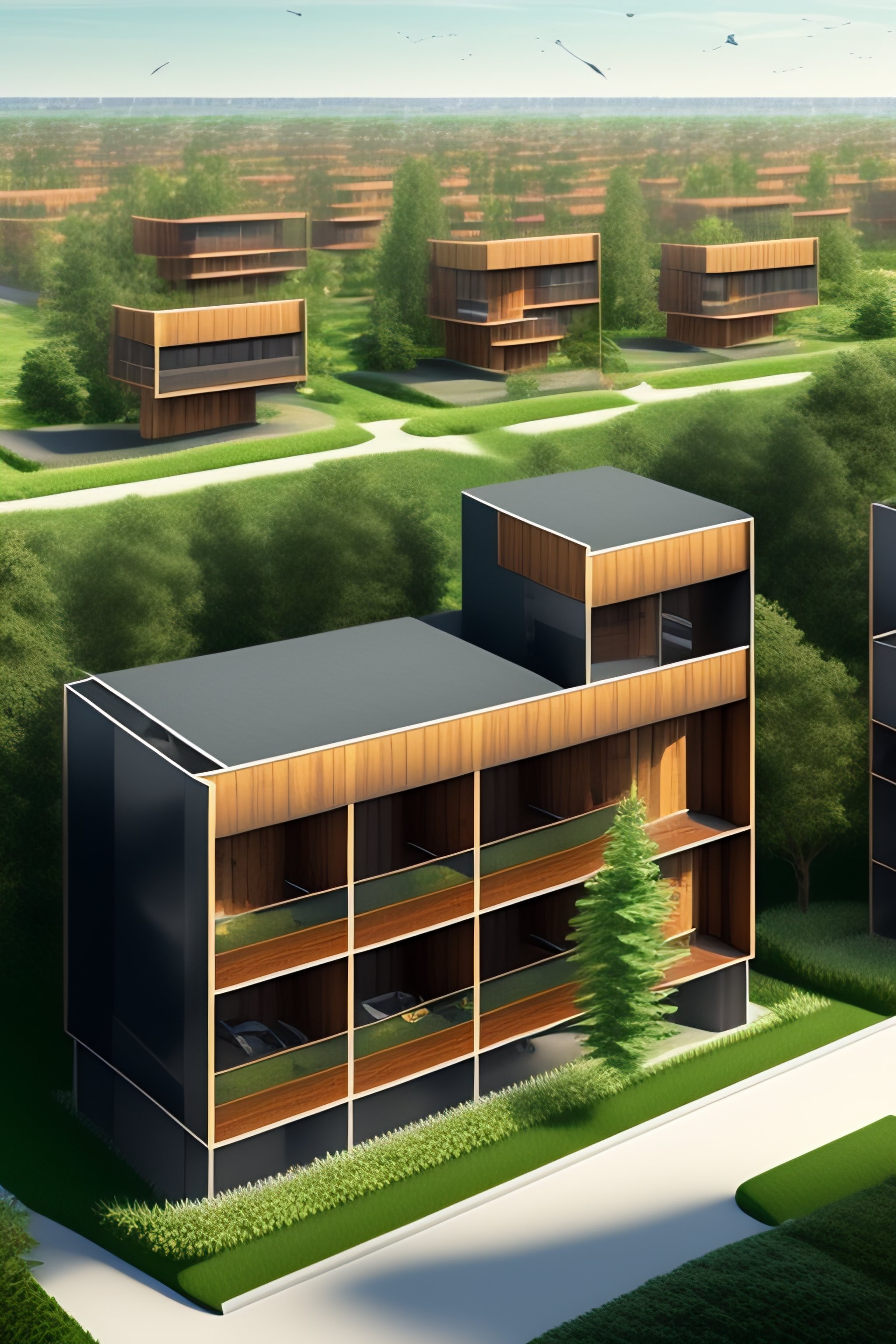 Lexica - Suburbs city wood future smart technologies