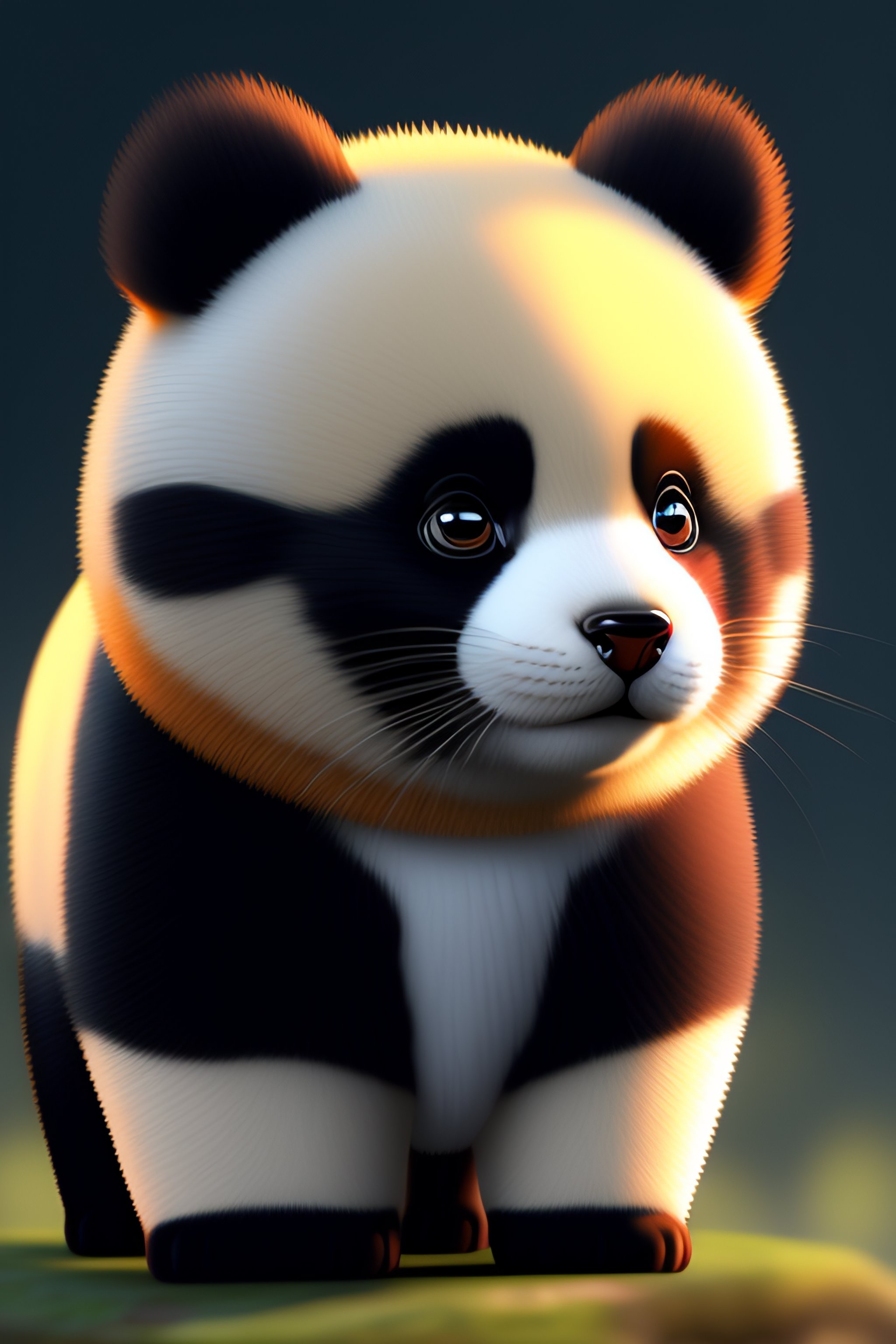 Lexica - Mix of a cat and a furry panda