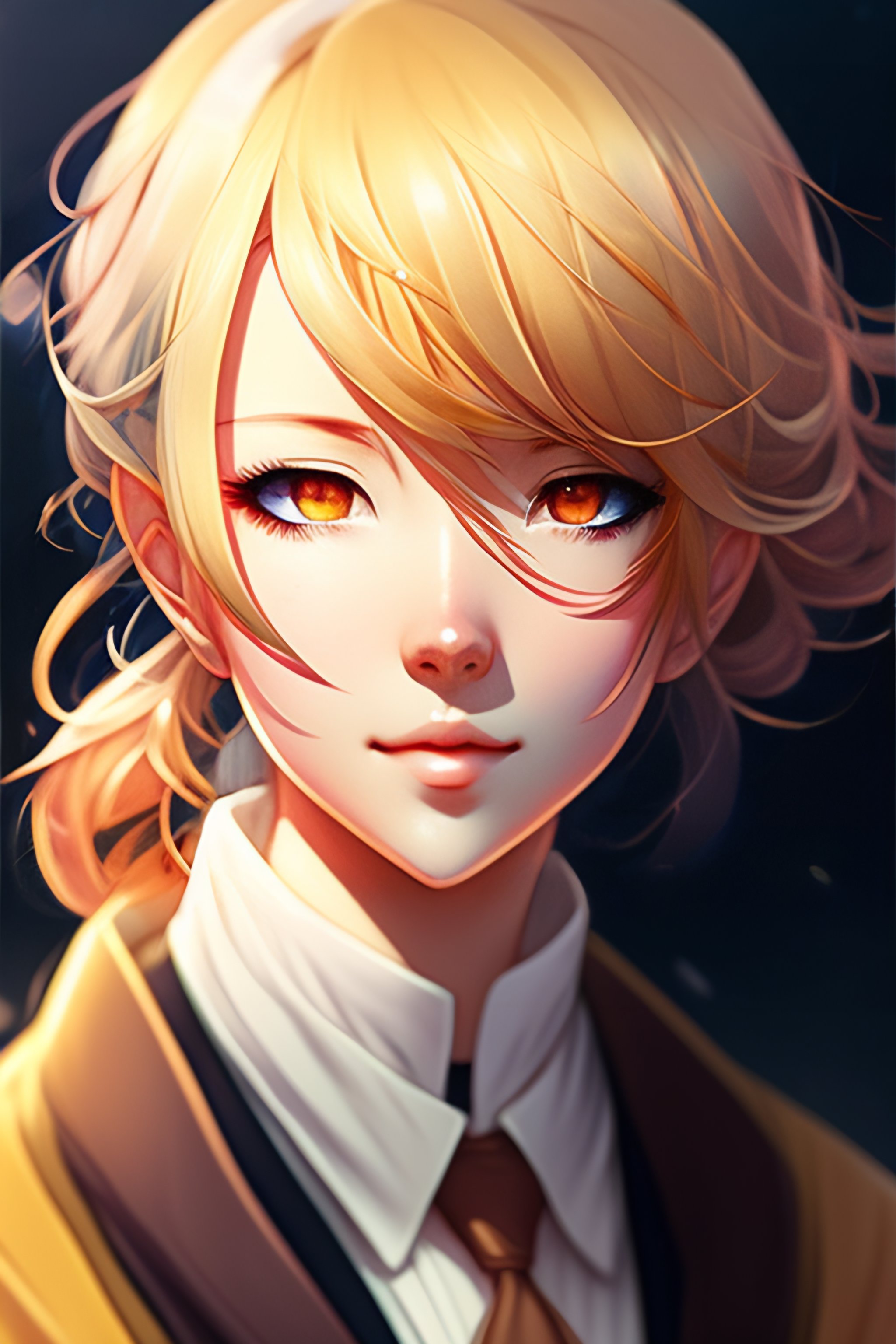 Lexica - Anime girl, seinen, yellow hair, smart, magic, adult, Krenz ...