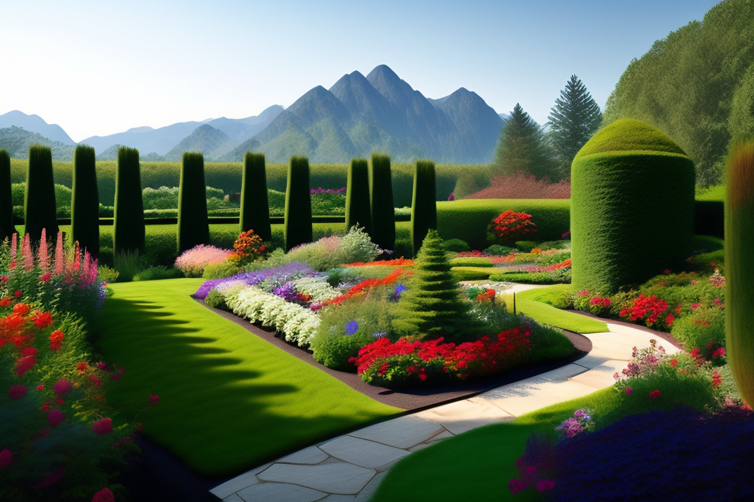 Lexica - Beautiful garden landscape