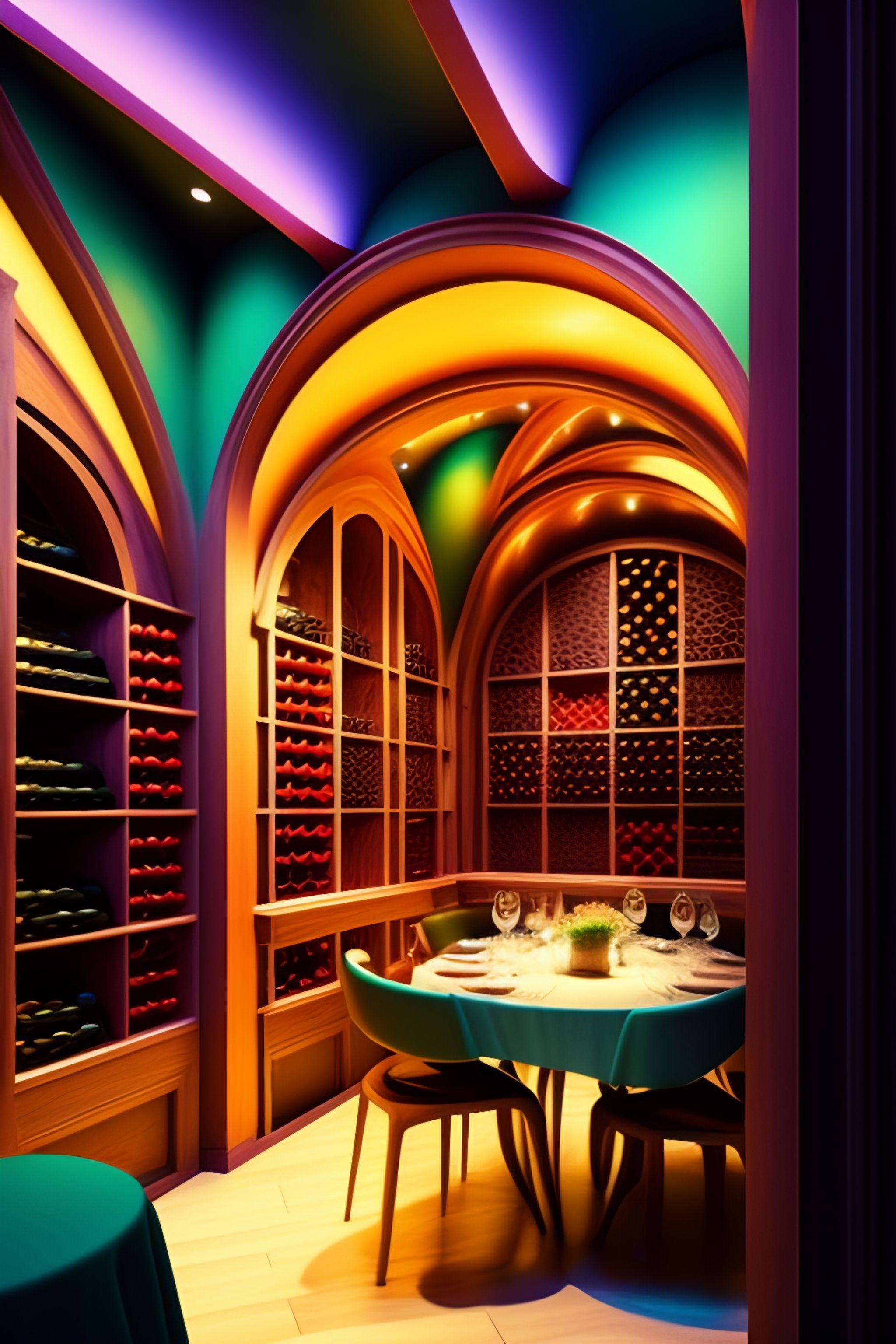 Lexica - Restaurant design, wine cellar, Interior Design in the style ...