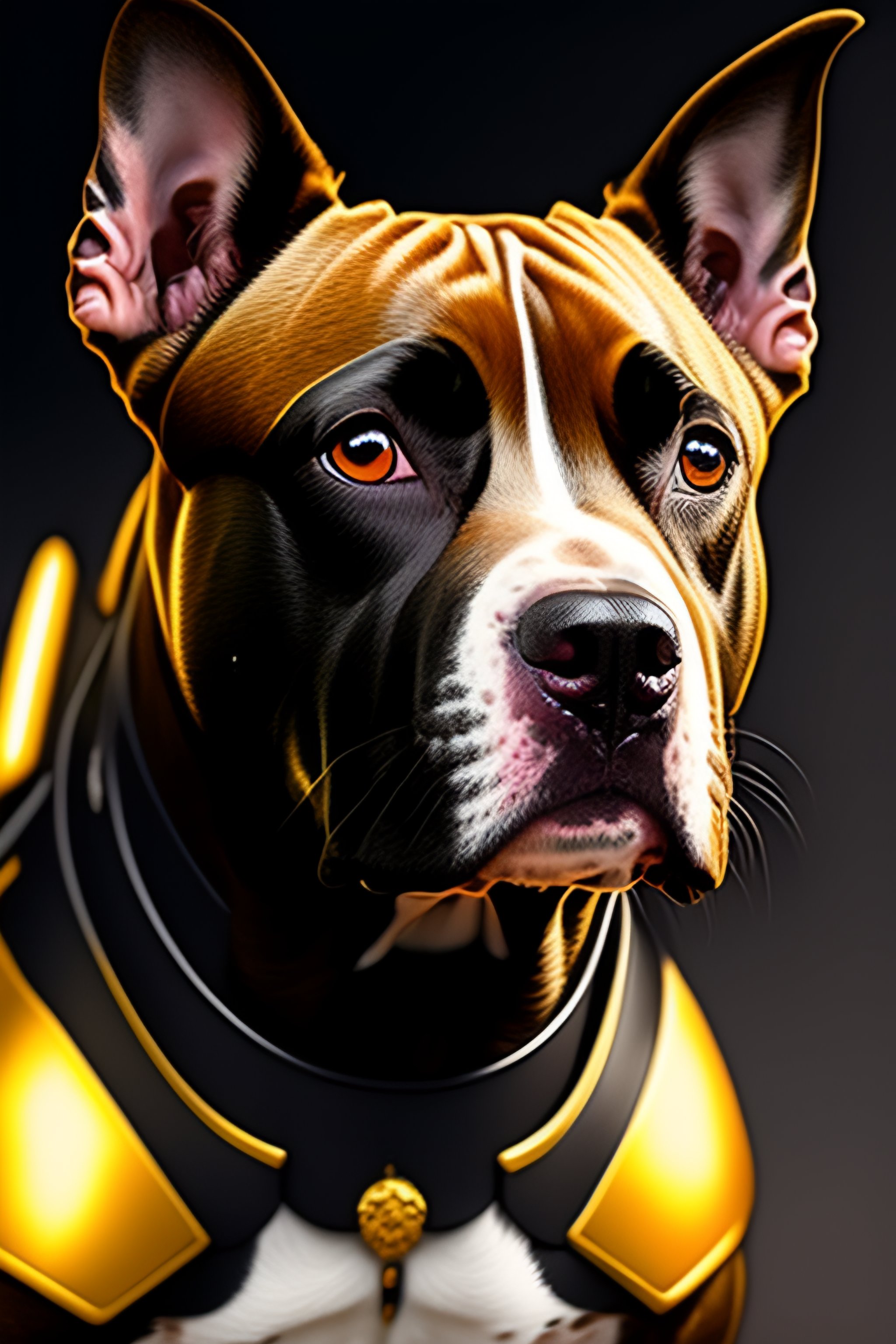 Lexica - A Staffordshire Bull Terrier Dog as the doomslayer, realistic ...