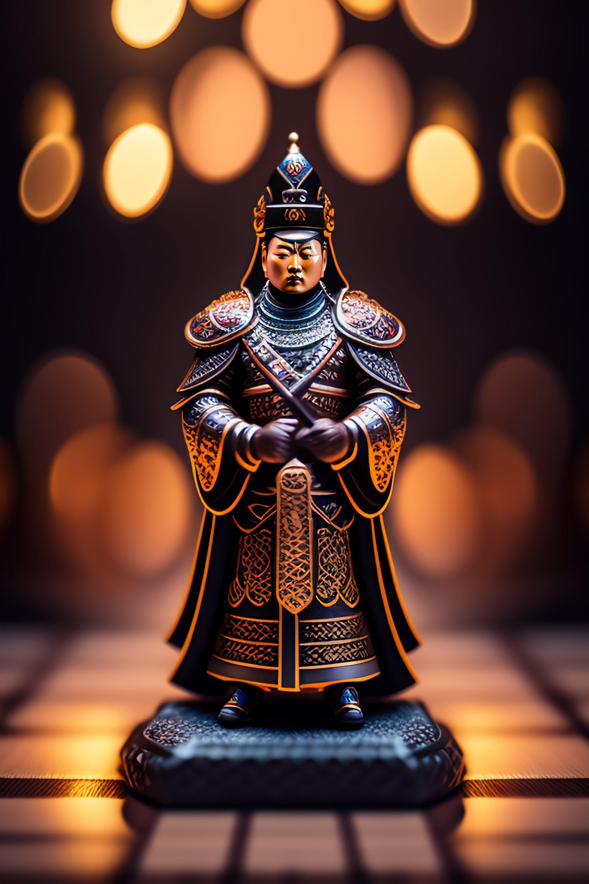 Lexica - A chess piece, a Korean warrior for Korea posing in a fighting ...