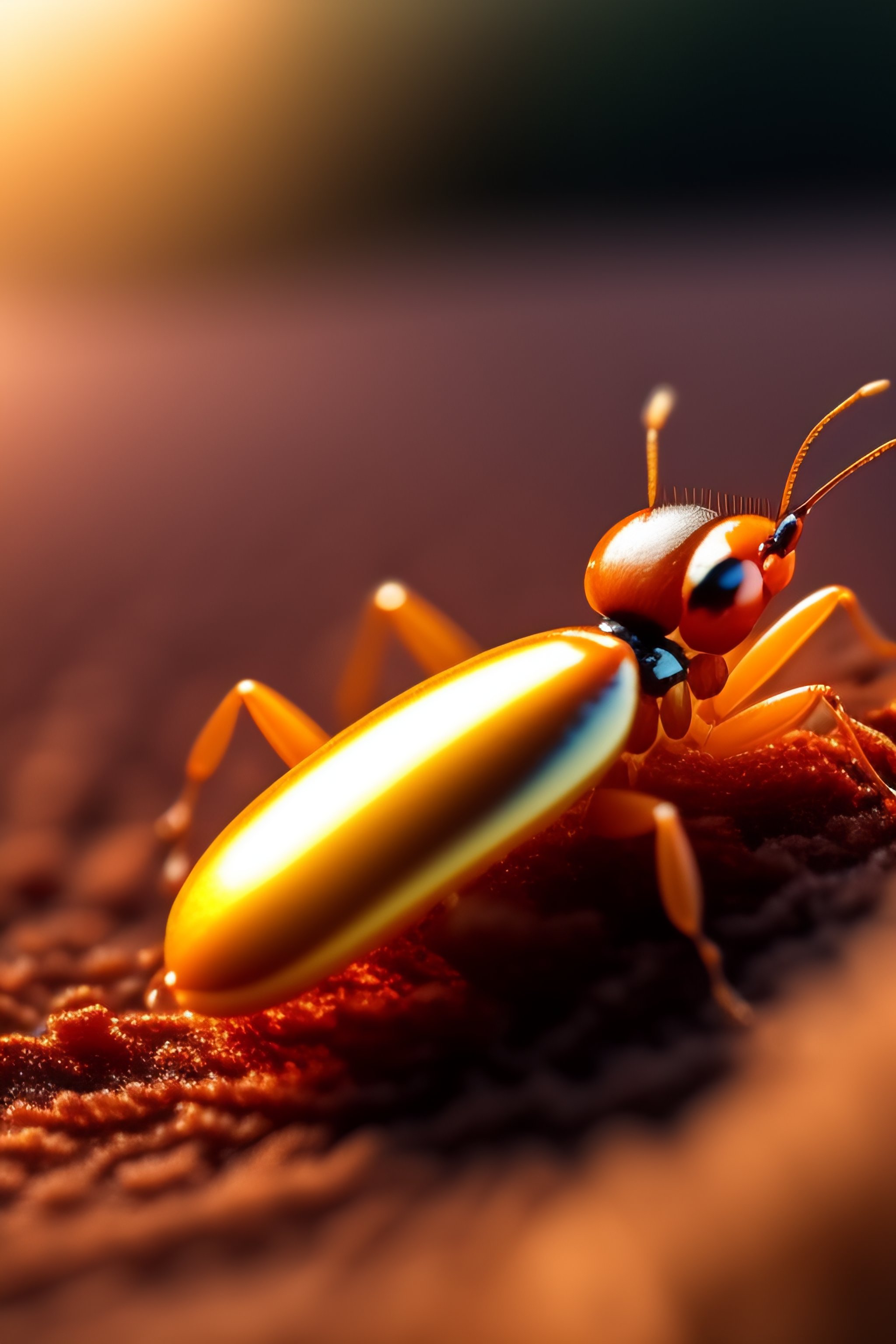 Lexica - A very big ant dead, white line beside ant, 4k