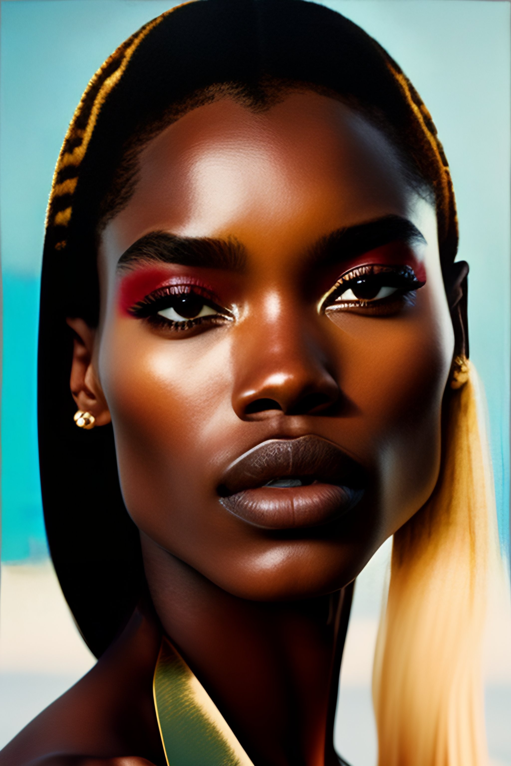 Lexica - Female supermodel in an editorial shooting, high fashion ...