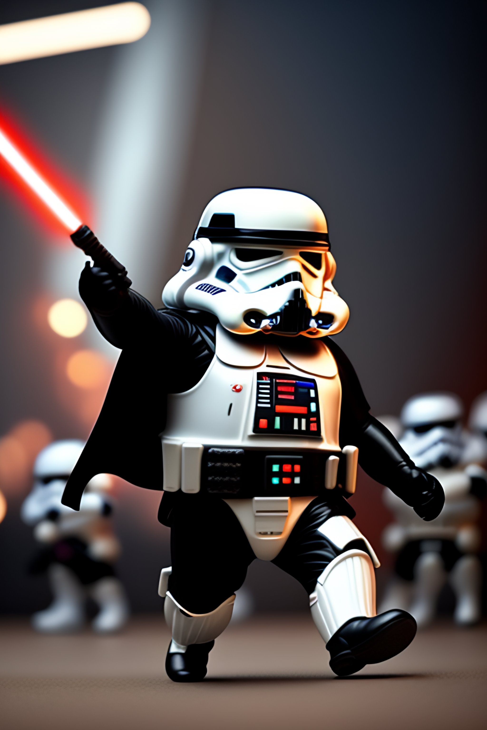 Lexica - Little fat Darth Vader dancing and Stormtroopers, hd