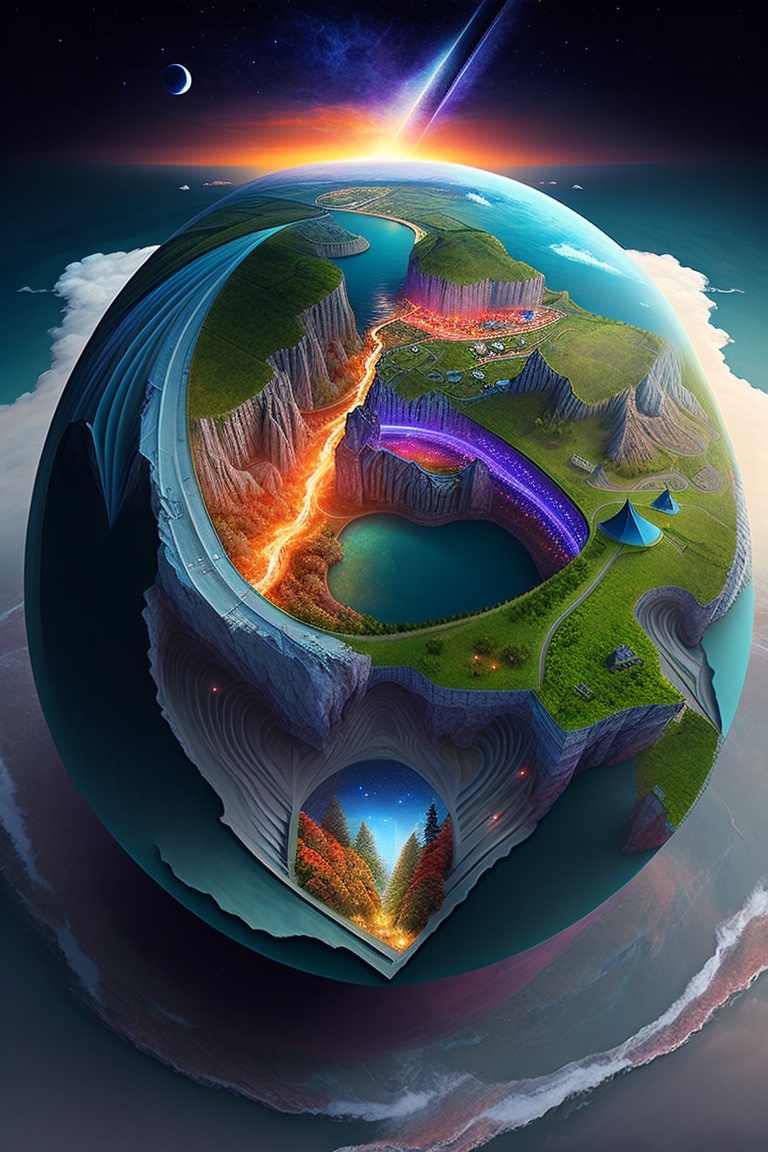 Lexica - A world within a world::5 fantasy art, shot from space, ultra ...