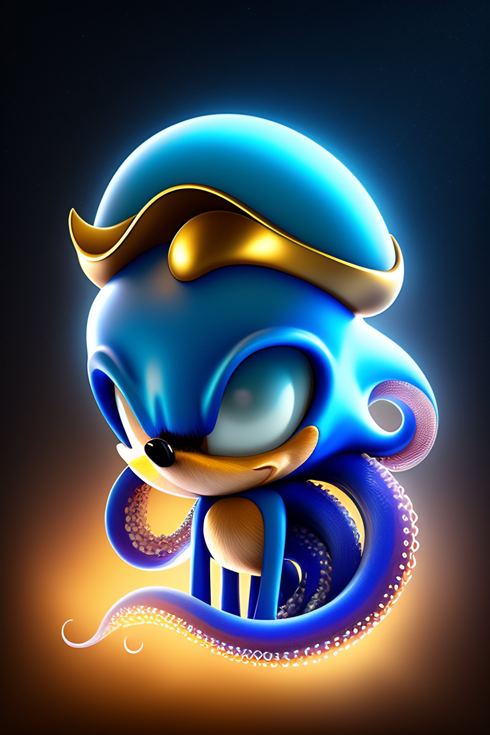 Lexica - Sonic the hedgehog as an octopus