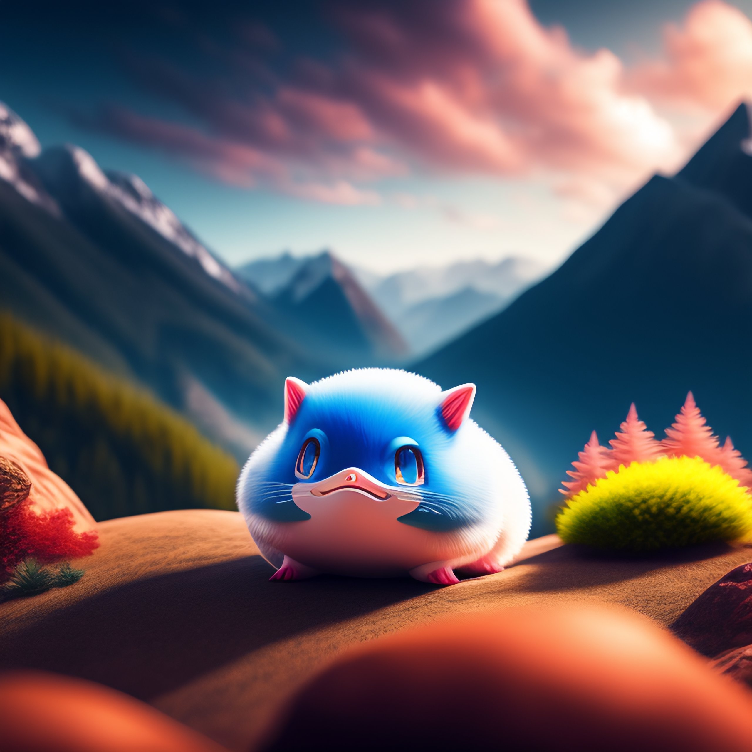 Lexica - Pokemon in the mountain photo, 4k hd photo, sharp photo ...