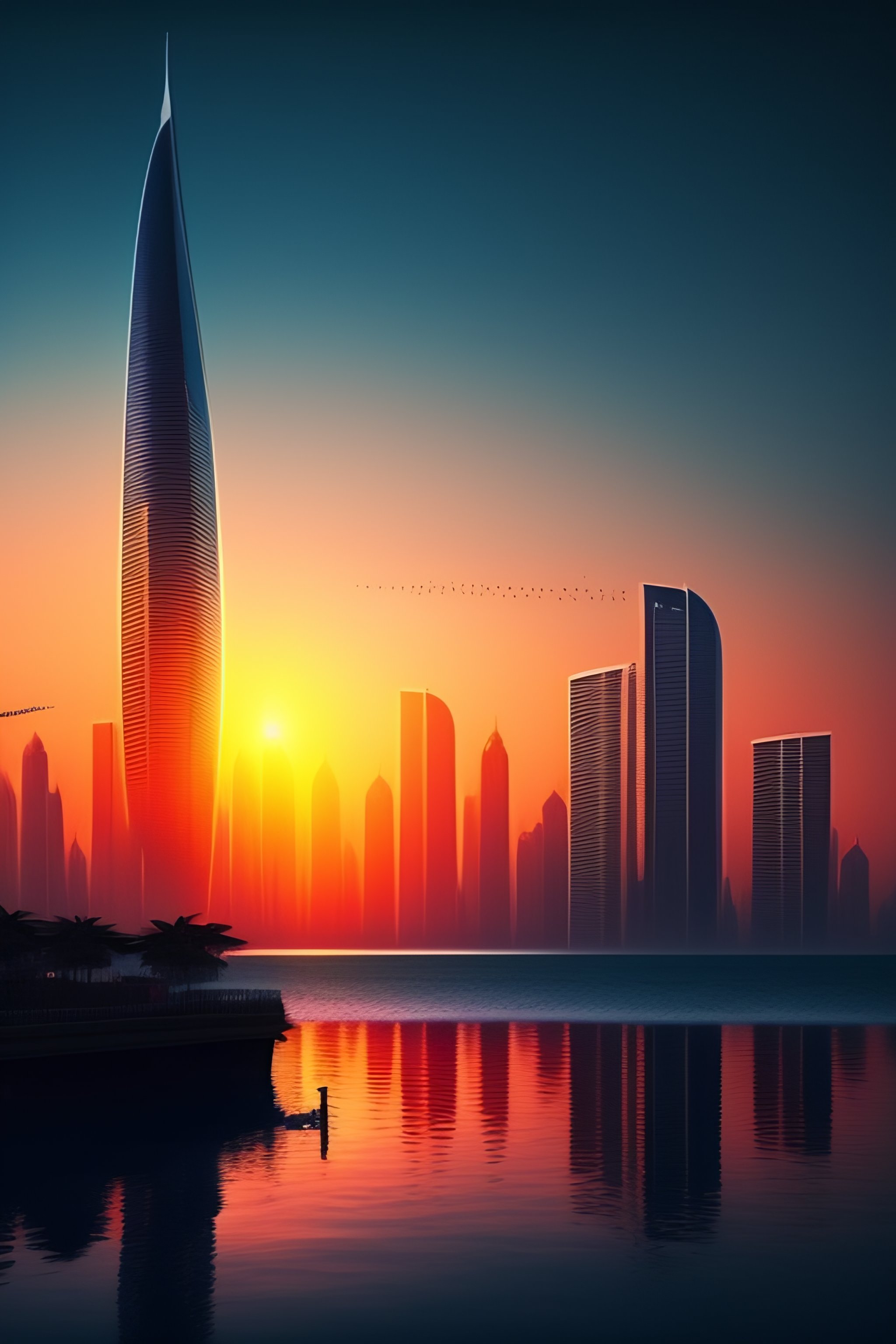 Lexica - Bombay skyline in an epic beautiful sundowner scene, 4K ...