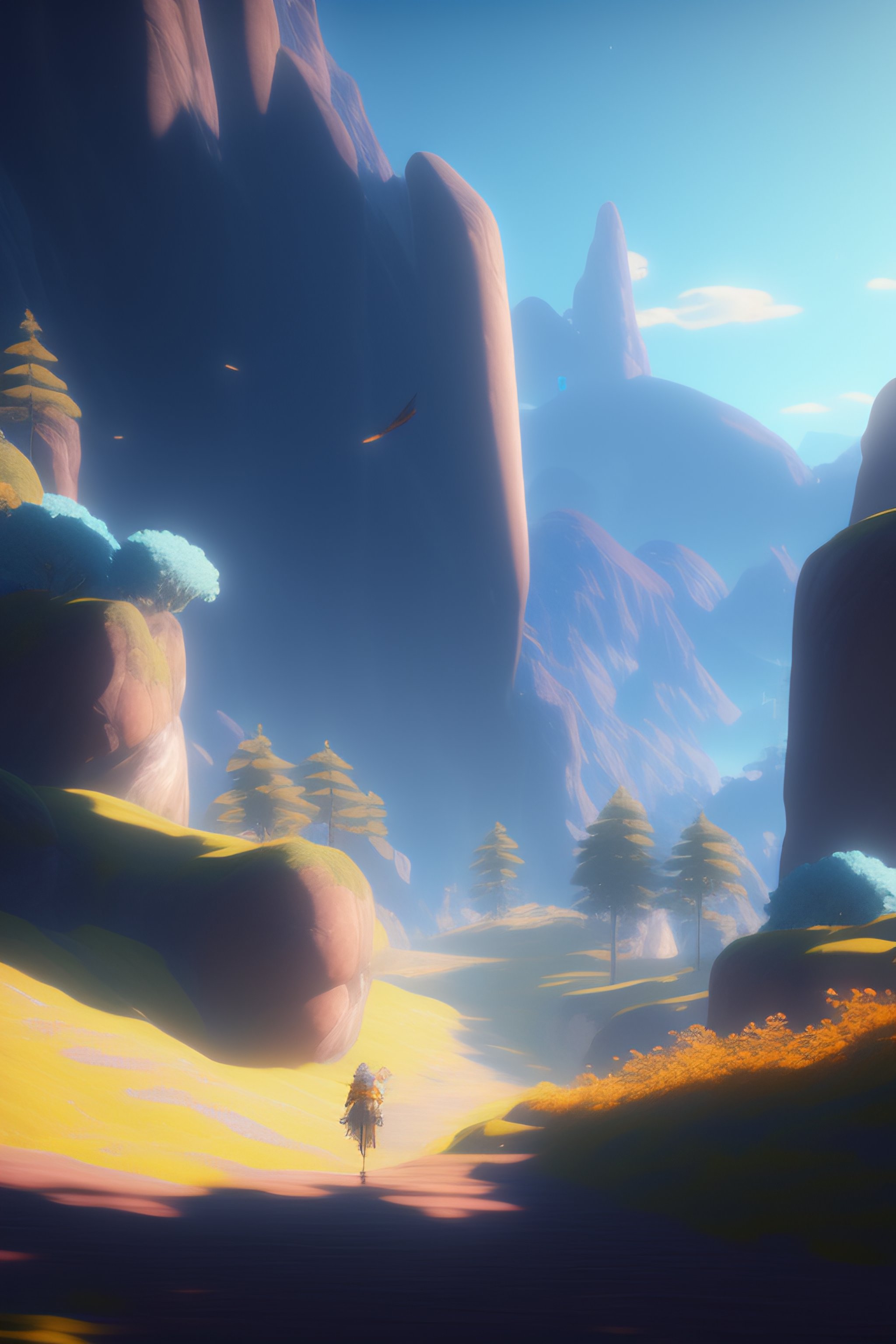 Lexica - Walking on the starlight,dreamy ultra wide shot, atmospheric ...