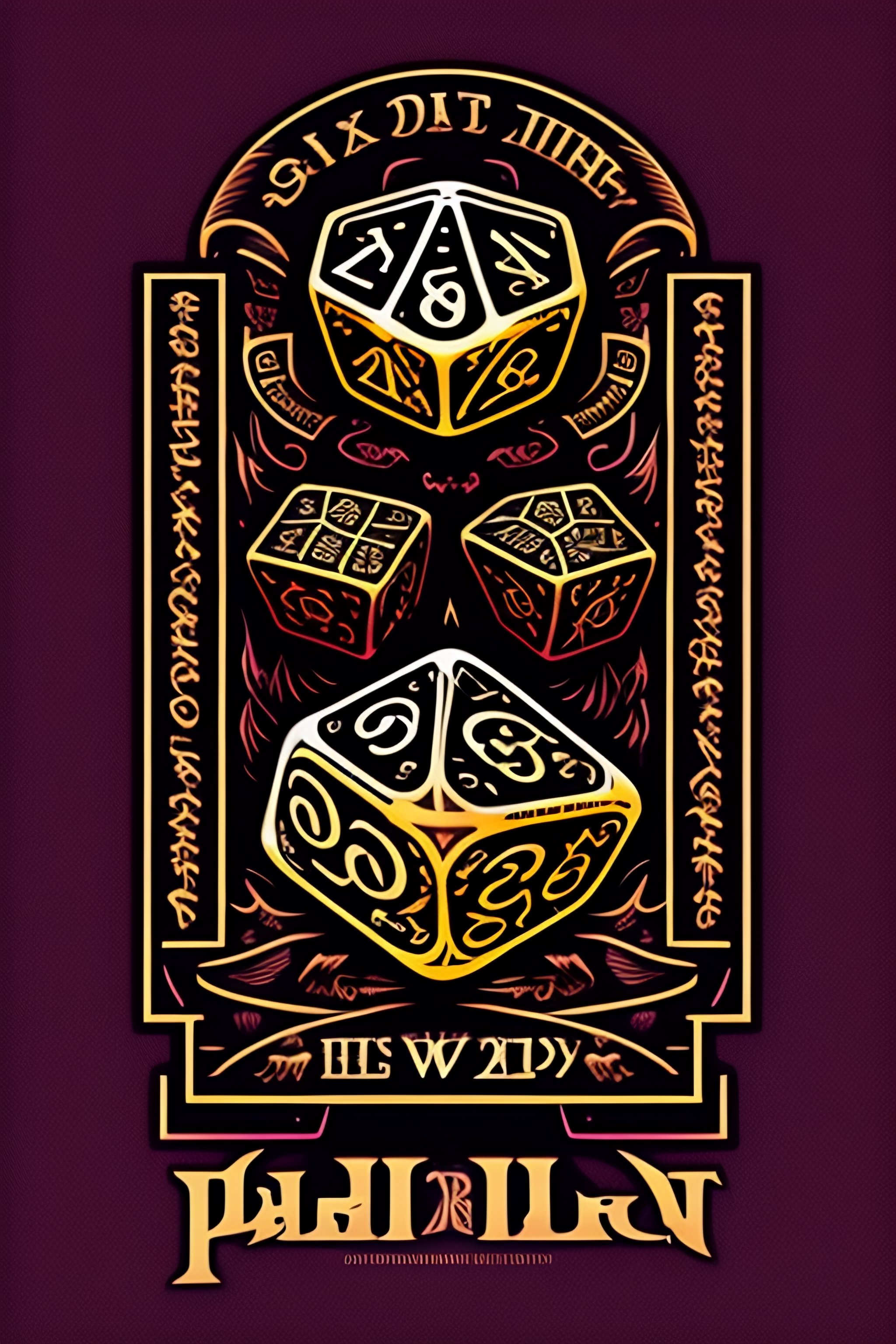 Lexica - Skeletal hands holding d20 dice, 80s style t-shirt, highly ...