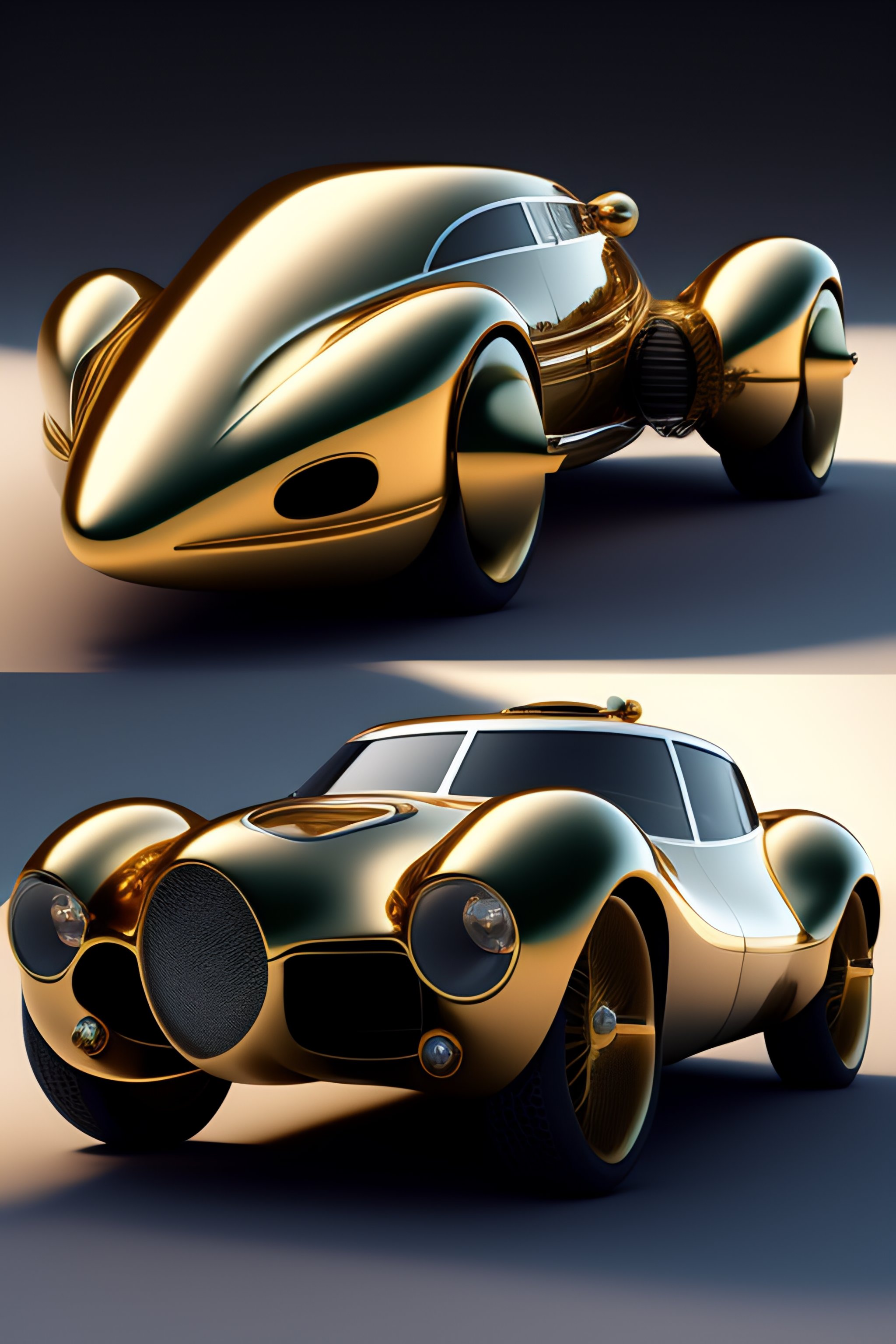 Lexica - Hyperrealistic neo - rococo steampunk minimal futuristic car ...