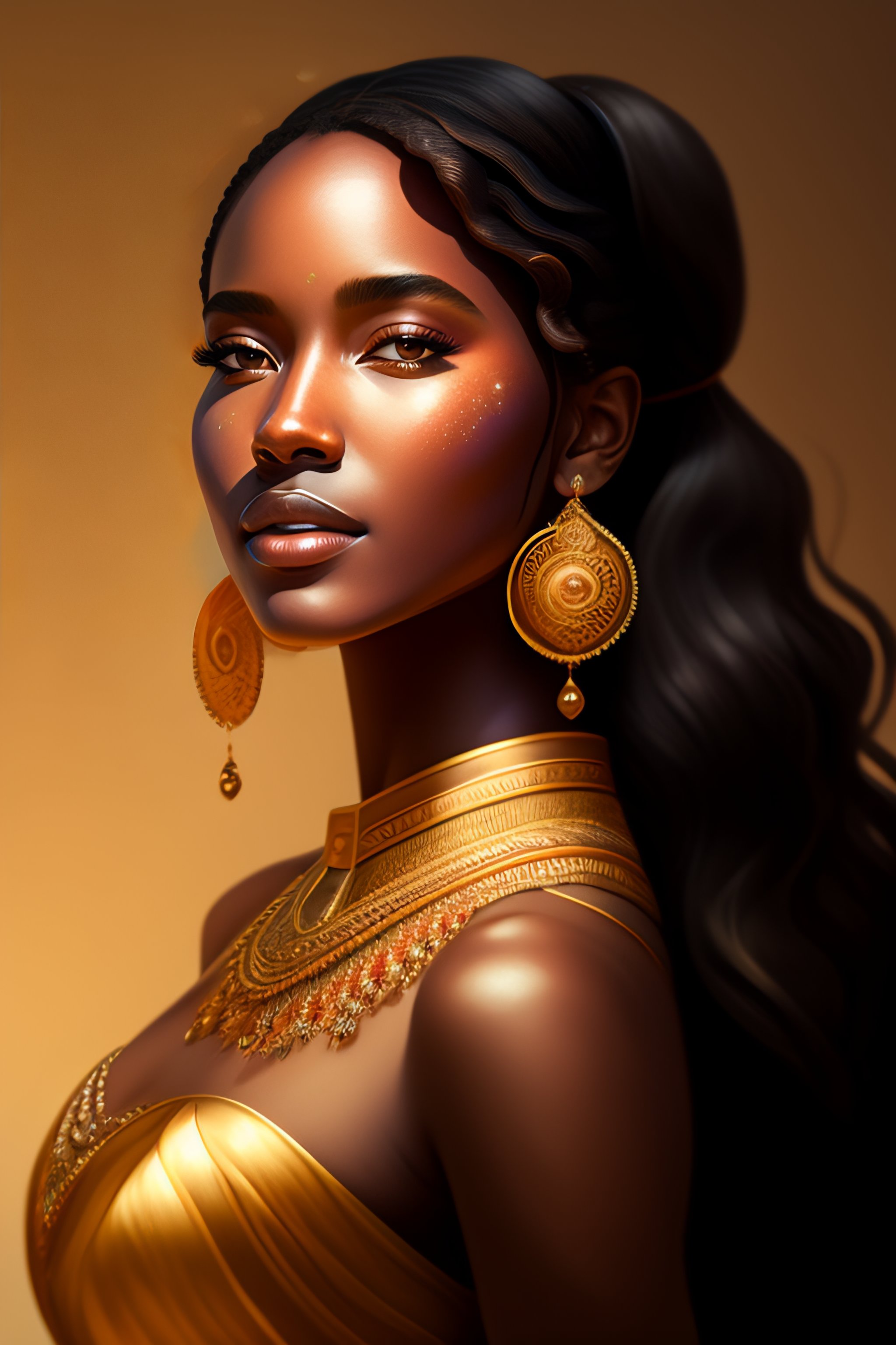 Lexica - Beautiful portrait of an attractive Princess, beautiful brown ...