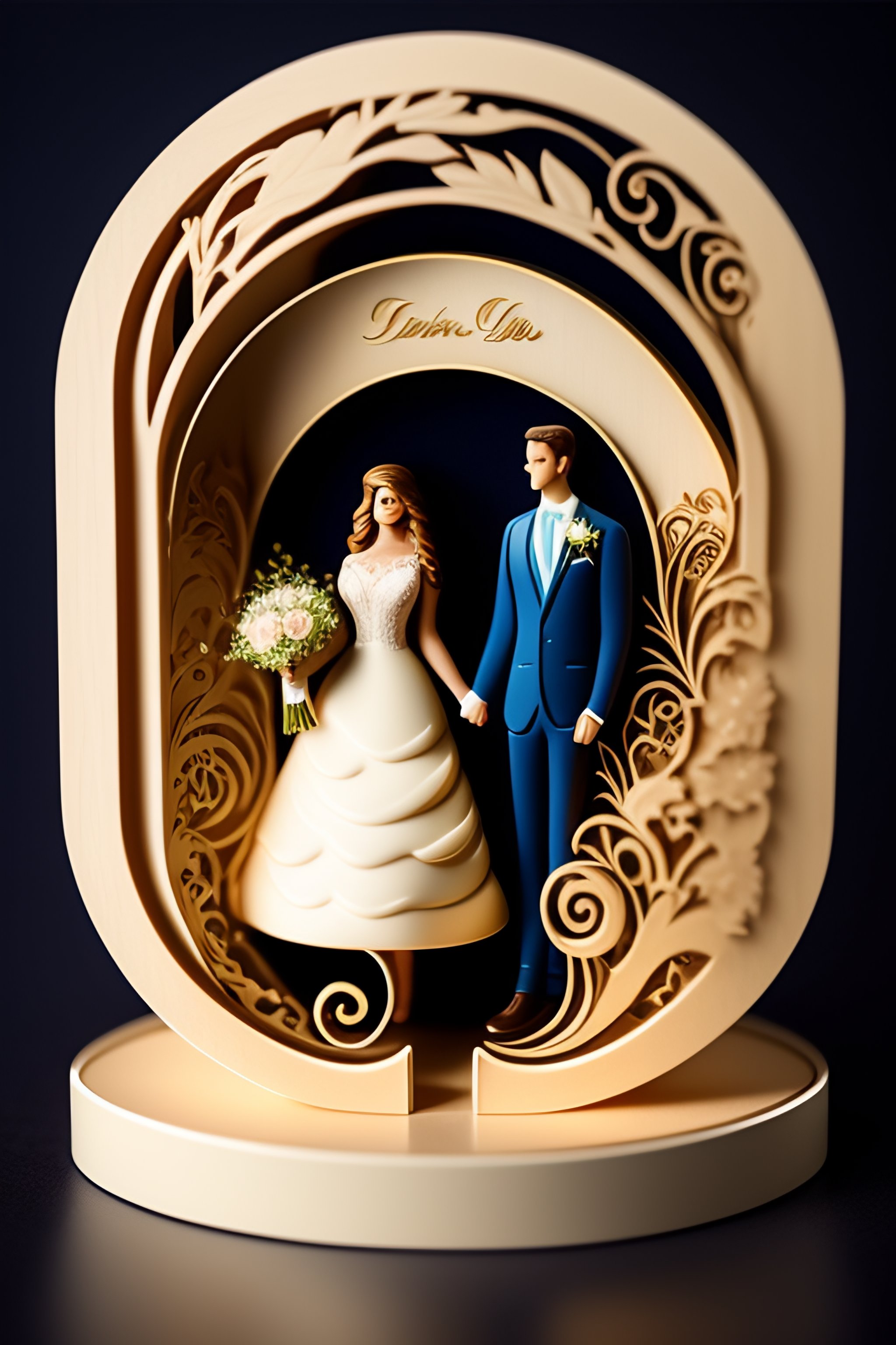 Lexica - Lexury wonderful wedding 3d invitation card