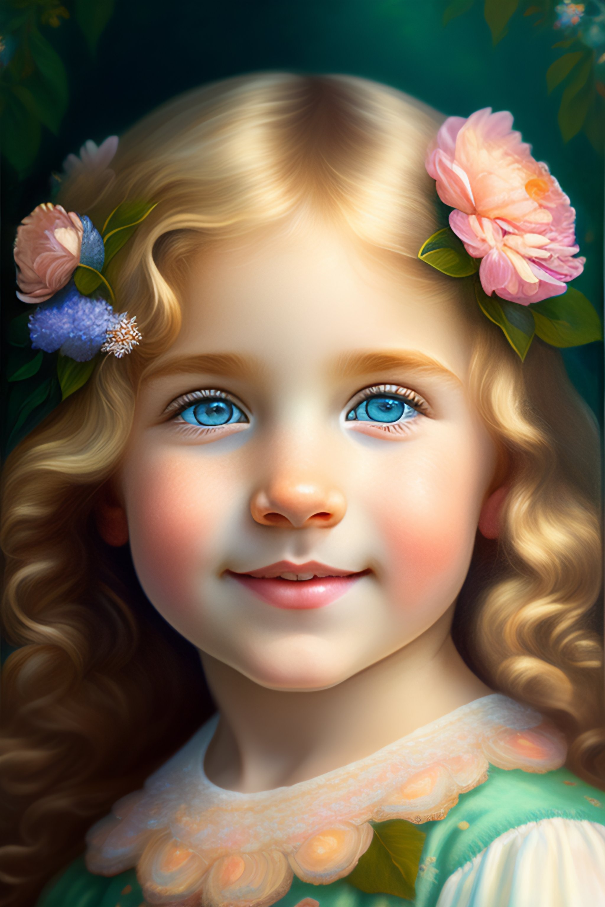 Lexica - Highly detailed full bust portrait, short haired blond curly ...