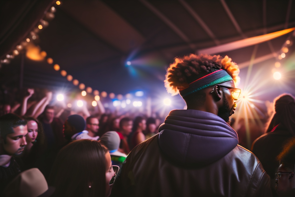 Lexica - Intricately detailed photograph of a dj at an underground ...