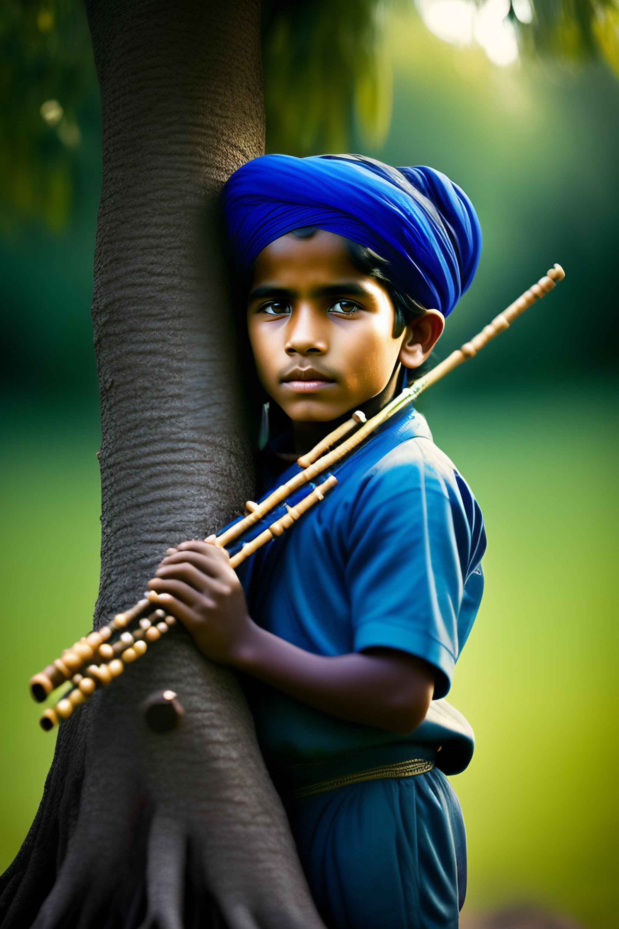 Kid Playing Flute