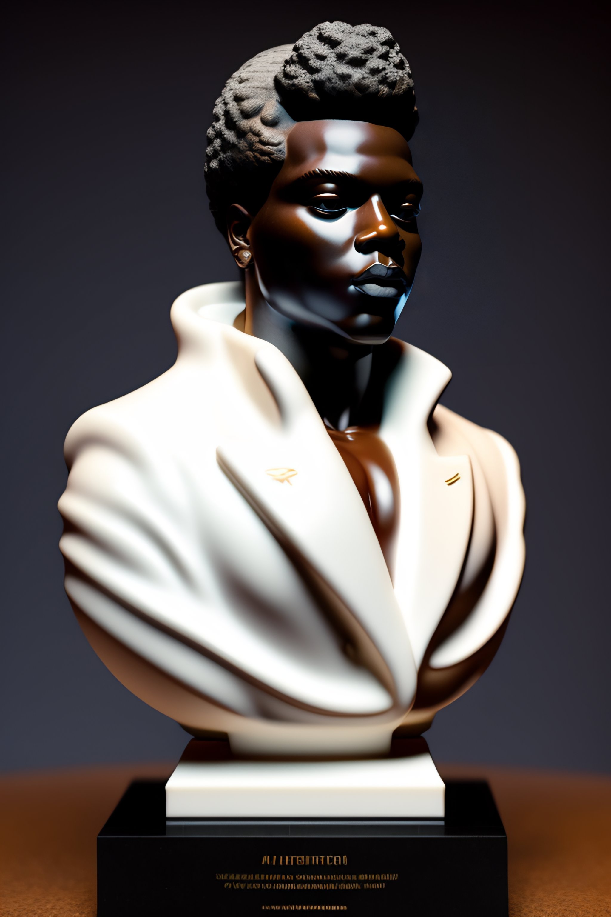 Lexica - A marble statue of rapper gunna