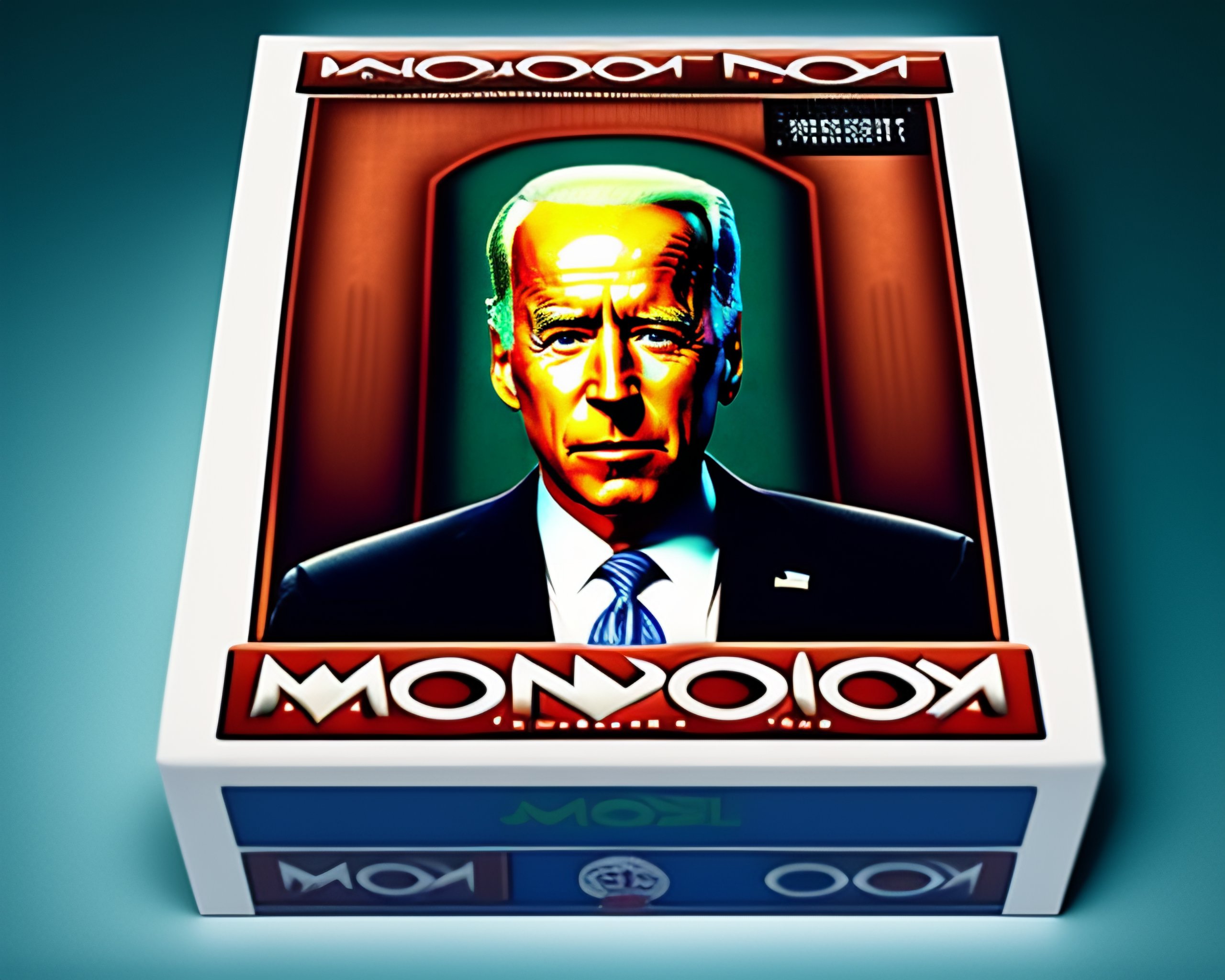 Lexica - Monopoly board game box cover, confused Joe Biden Edition